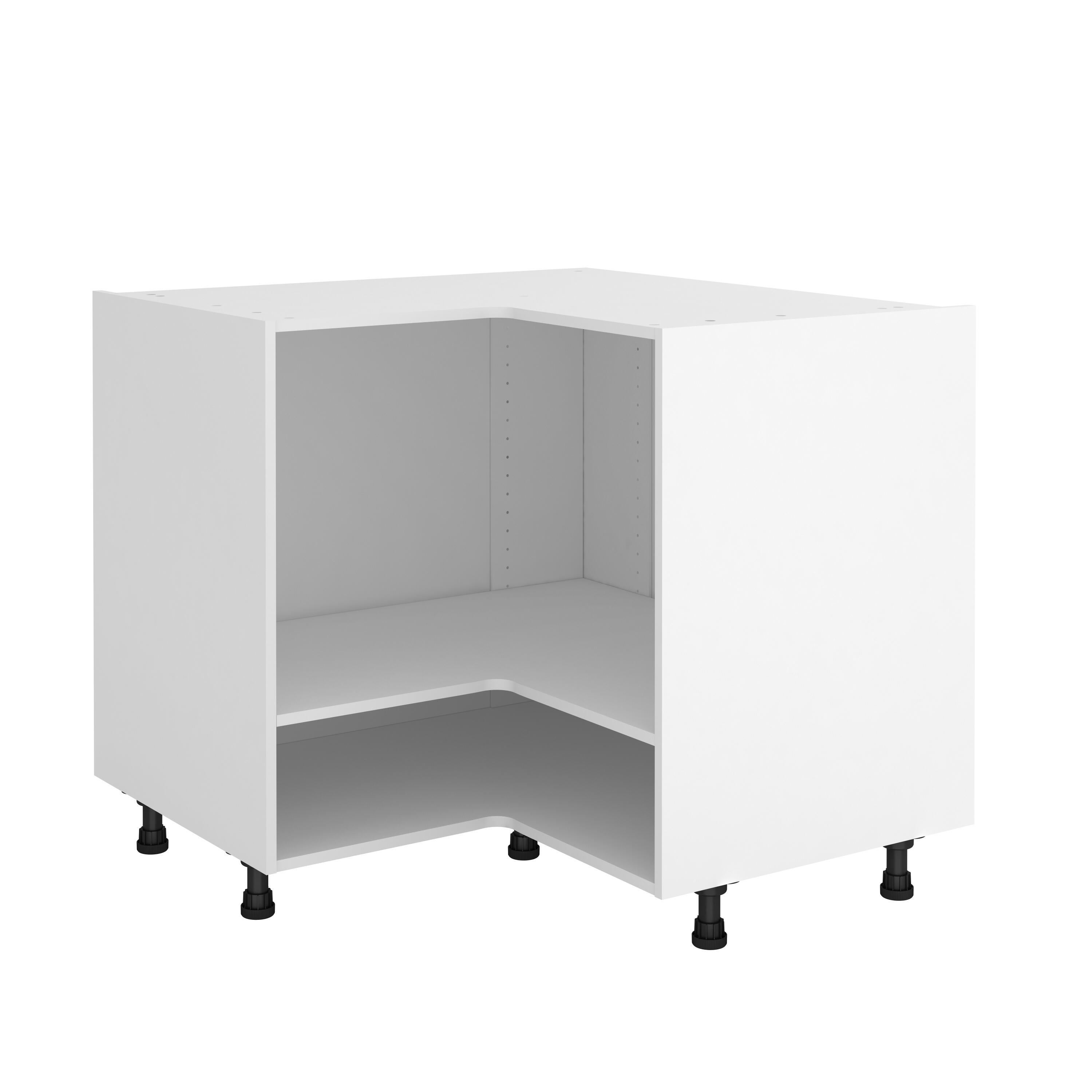 Caisson bas d'angle de cuisine DELINIA ID blanc H.76.8 x l.97 x P.58 cm ...