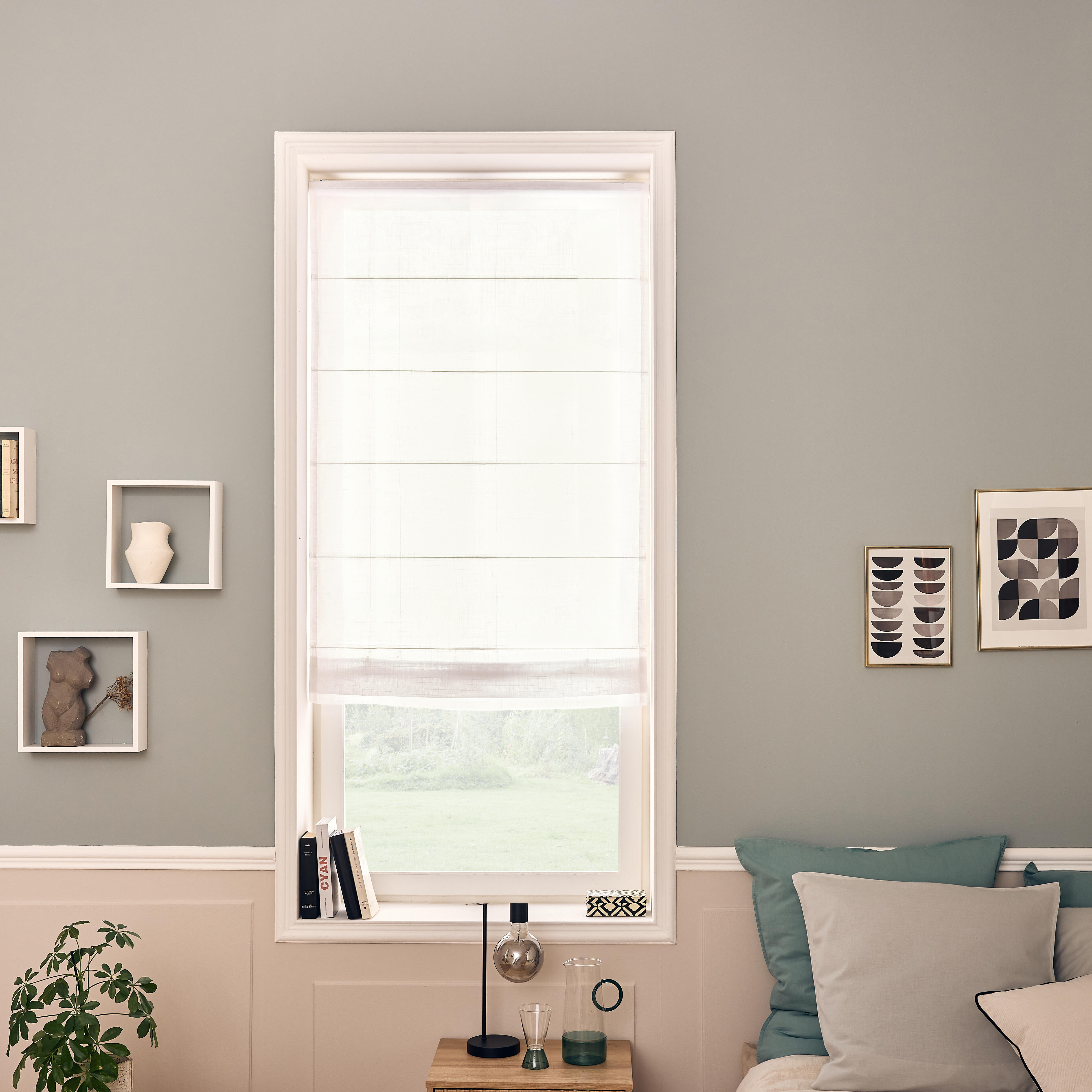 Store bateau Teo, lin blanc H.175 x l.60 cm | Leroy Merlin