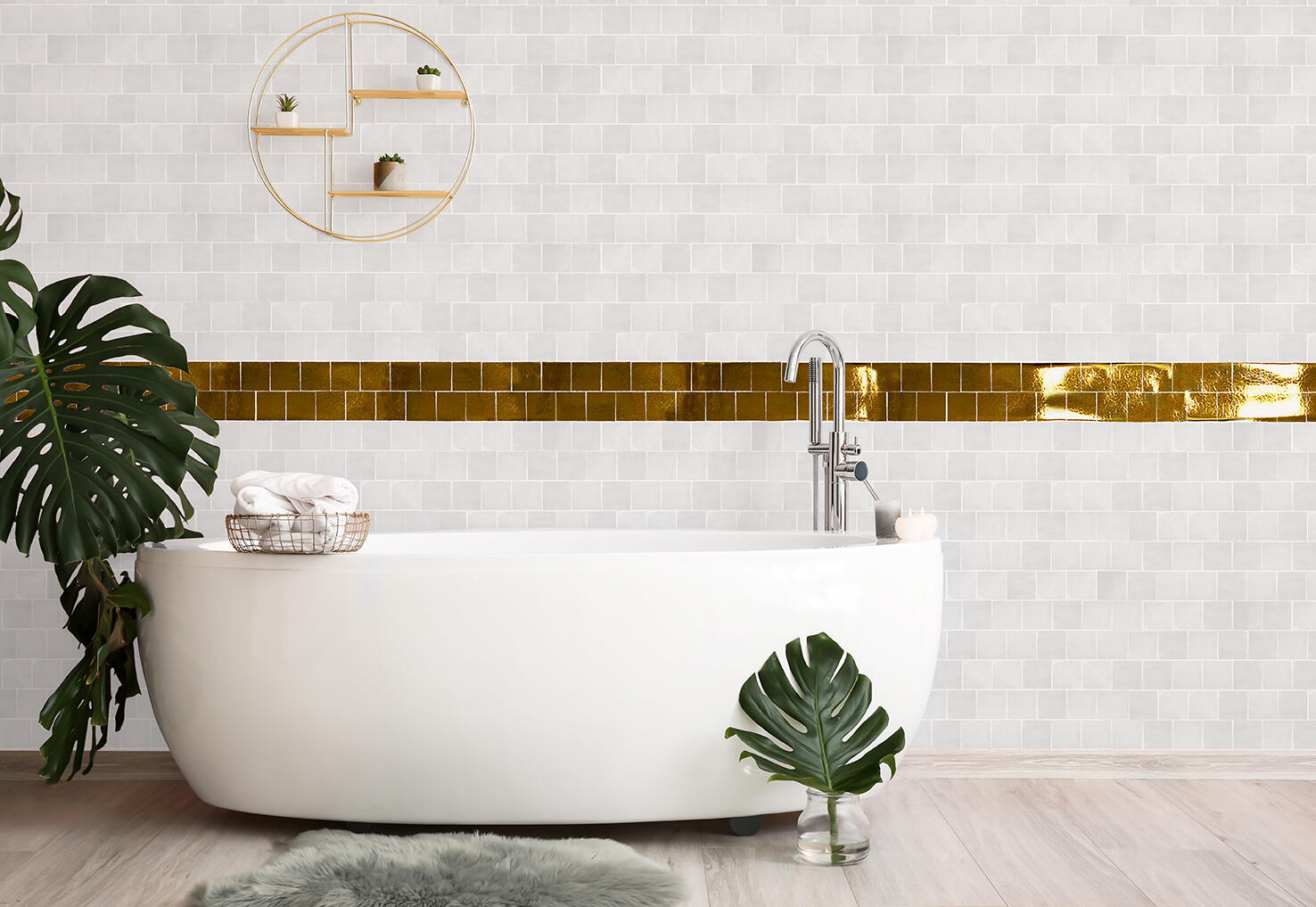 Azulejo Sevilla Gold efecto metal oro brillo 13x13 cm | Leroy Merlin