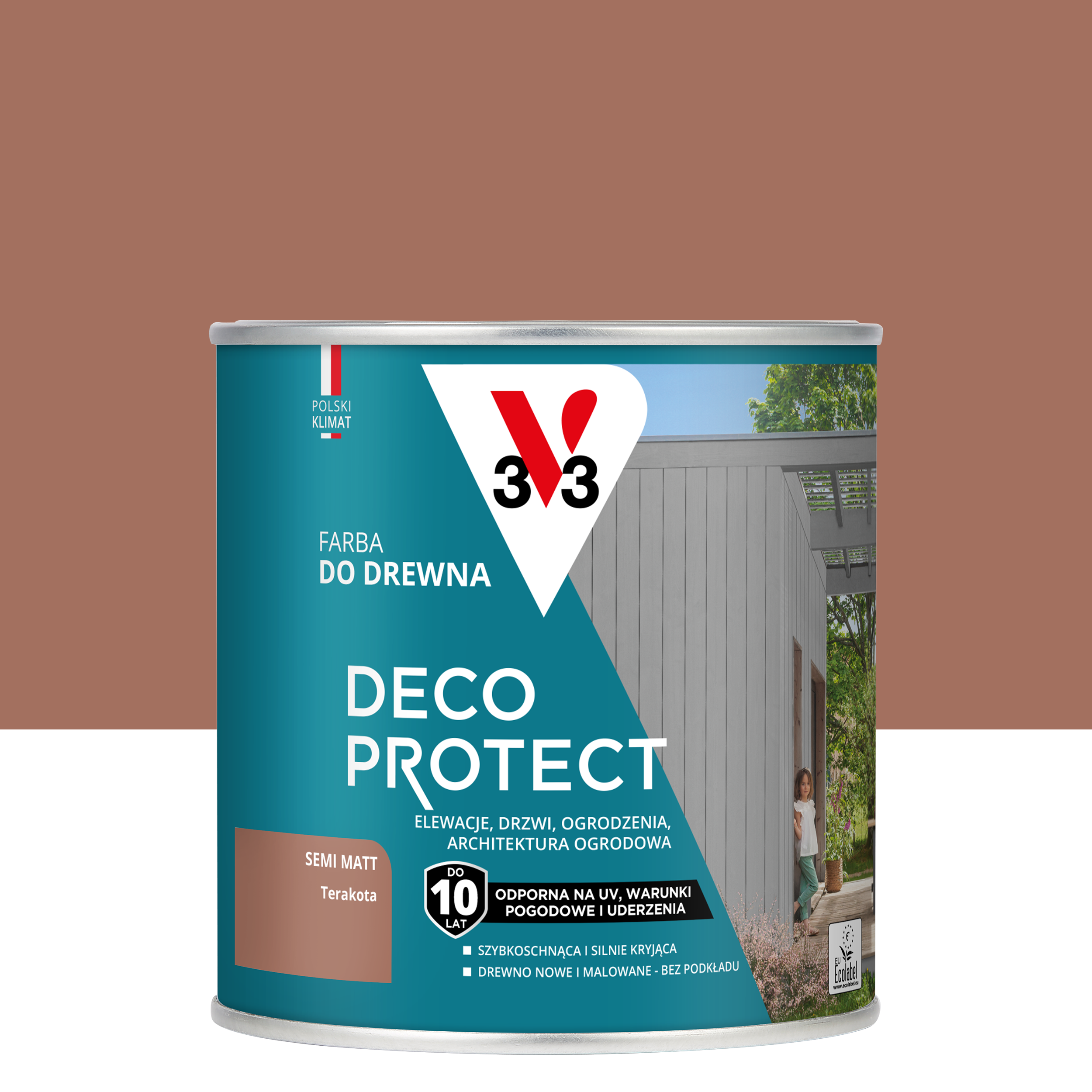 Farba do drewna Deco Protect Terakota 0.5 l V33 - Leroy Merlin