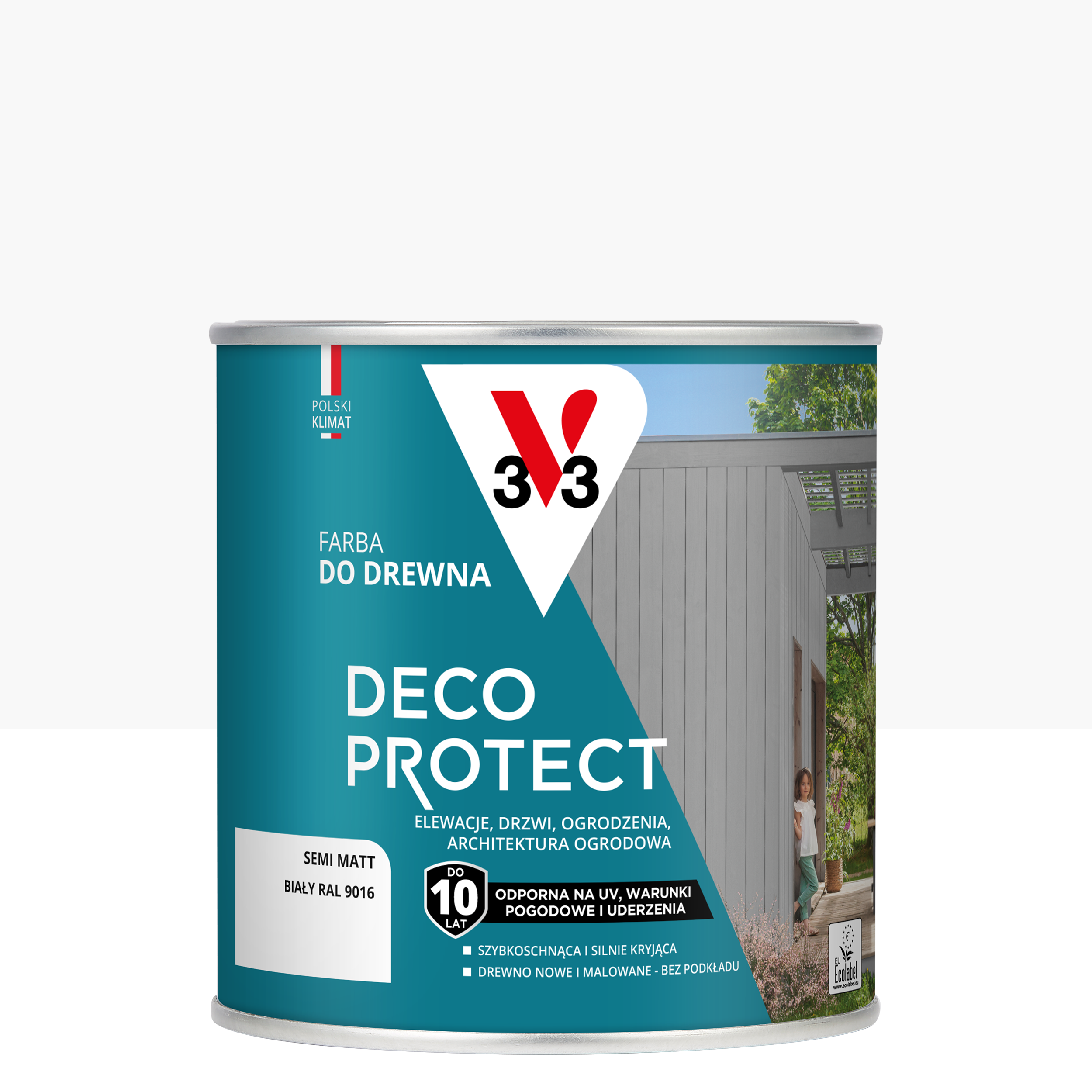Farba do drewna Deco Protect Biały RAL 9016 0.5 l V33 - Leroy Merlin