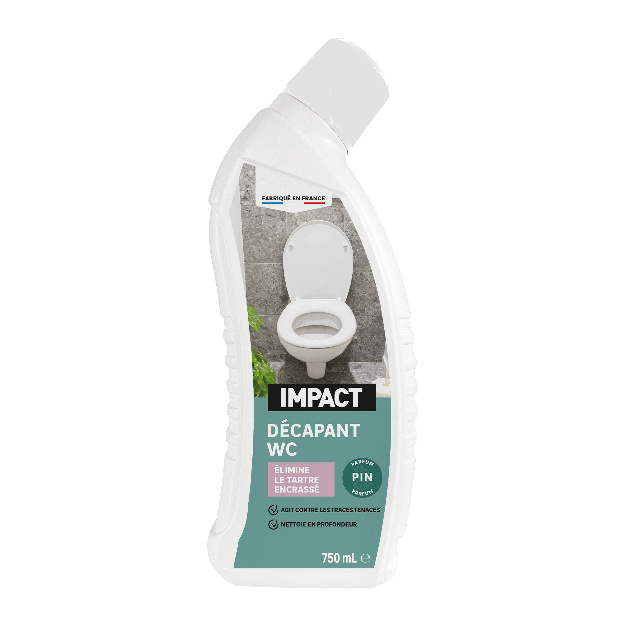 Nettoyant WC IMPACT Décapant en gel, parfum pin, 0.75L | Leroy Merlin