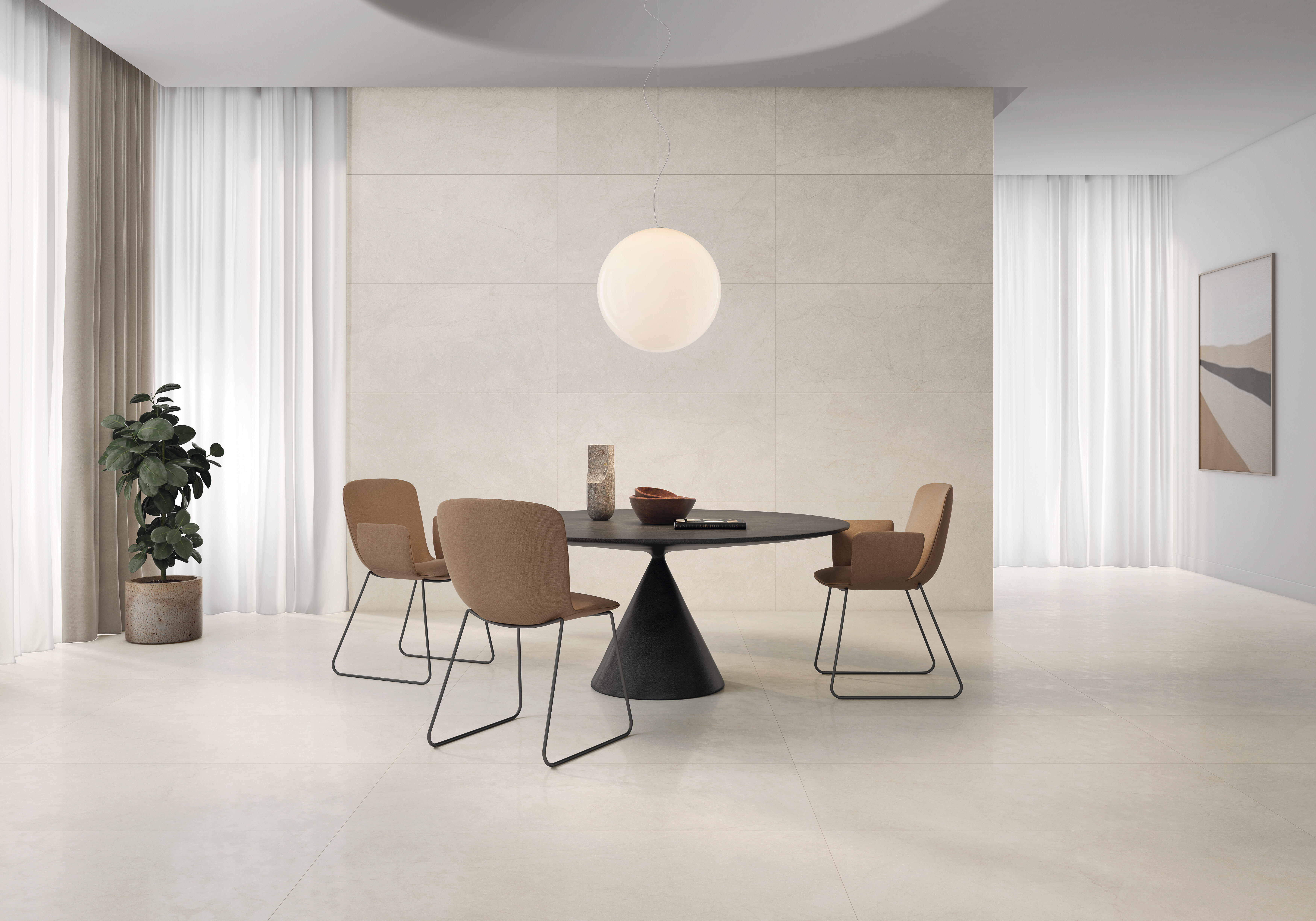 Suelo porcelánico Alleghe efecto mármol cream 60x120 cm C1 | Leroy Merlin