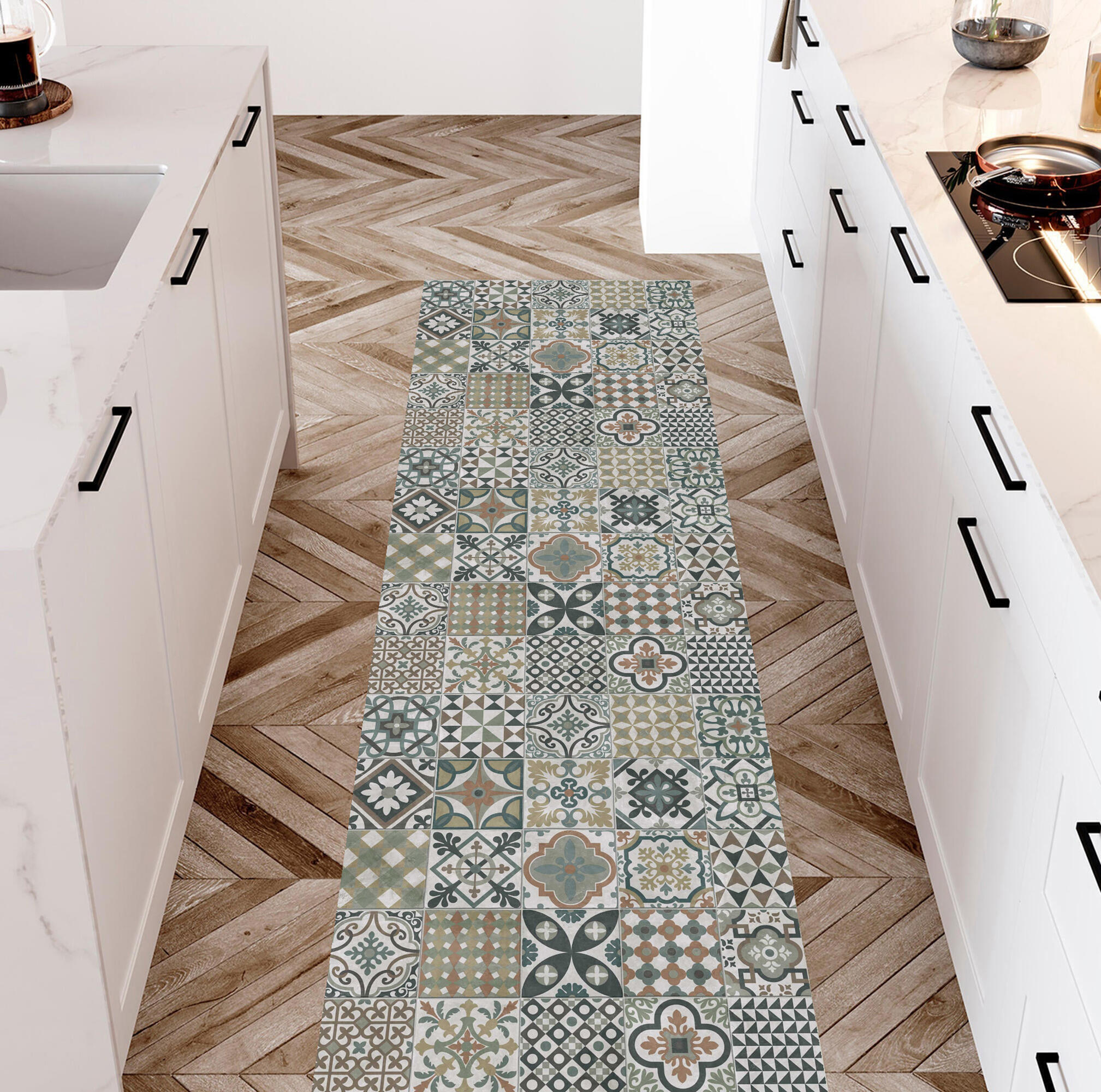 Alfombra exterior/interior pvc Marsella multicolor 50x150cm | Leroy Merlin