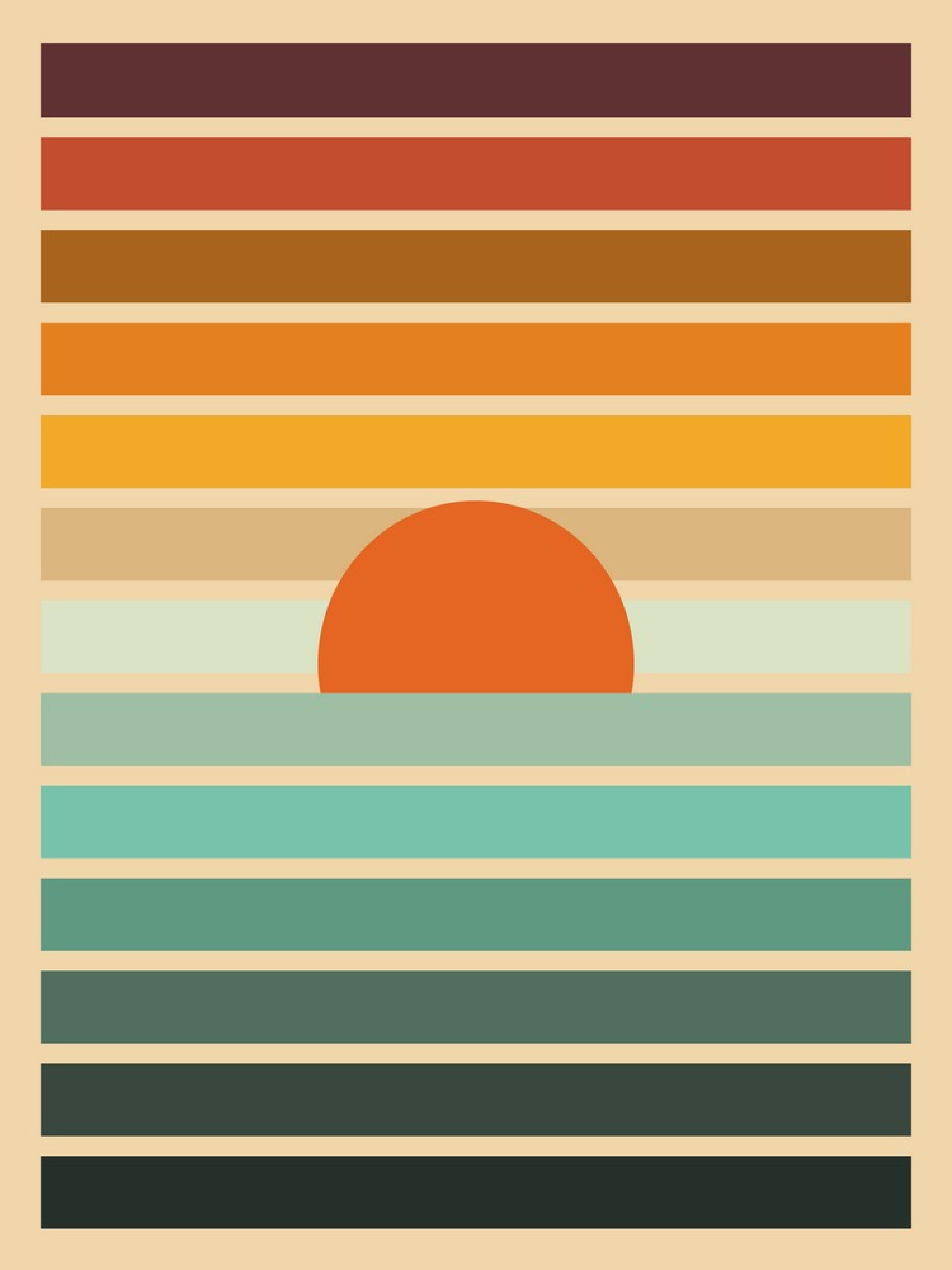 Affiche Sunset, multicouleur l.30 x H.40 cm | Leroy Merlin