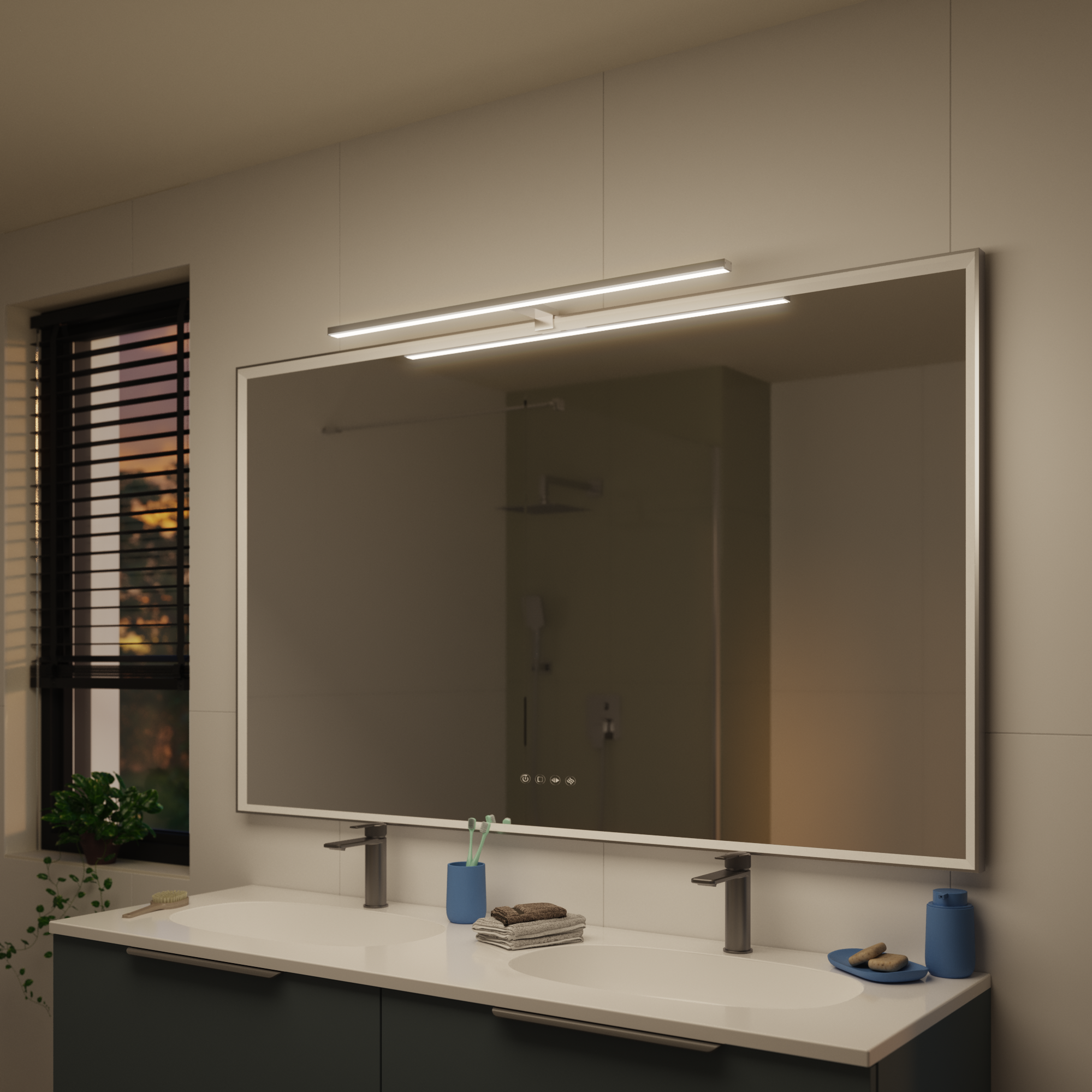 Aplique Slim INSPIRE Módulo LED gris 1350 lm | Leroy Merlin