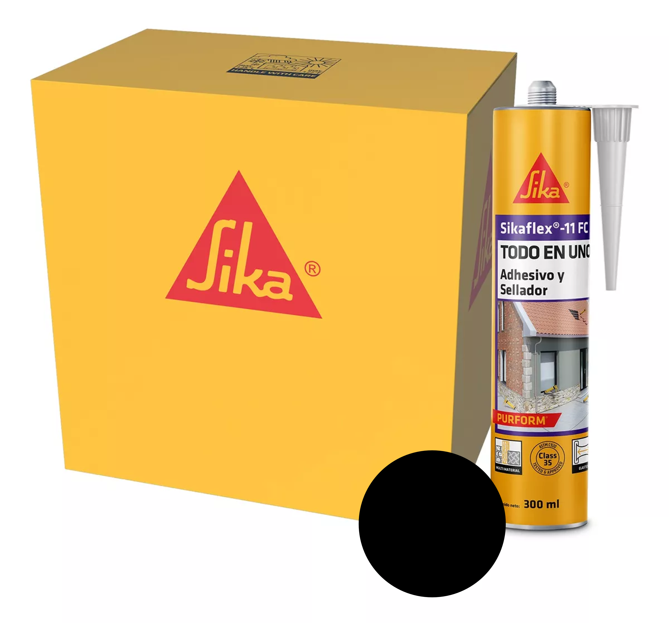 12uds Sikaflex 11FC cartucho 300cm3 negro | Leroy Merlin