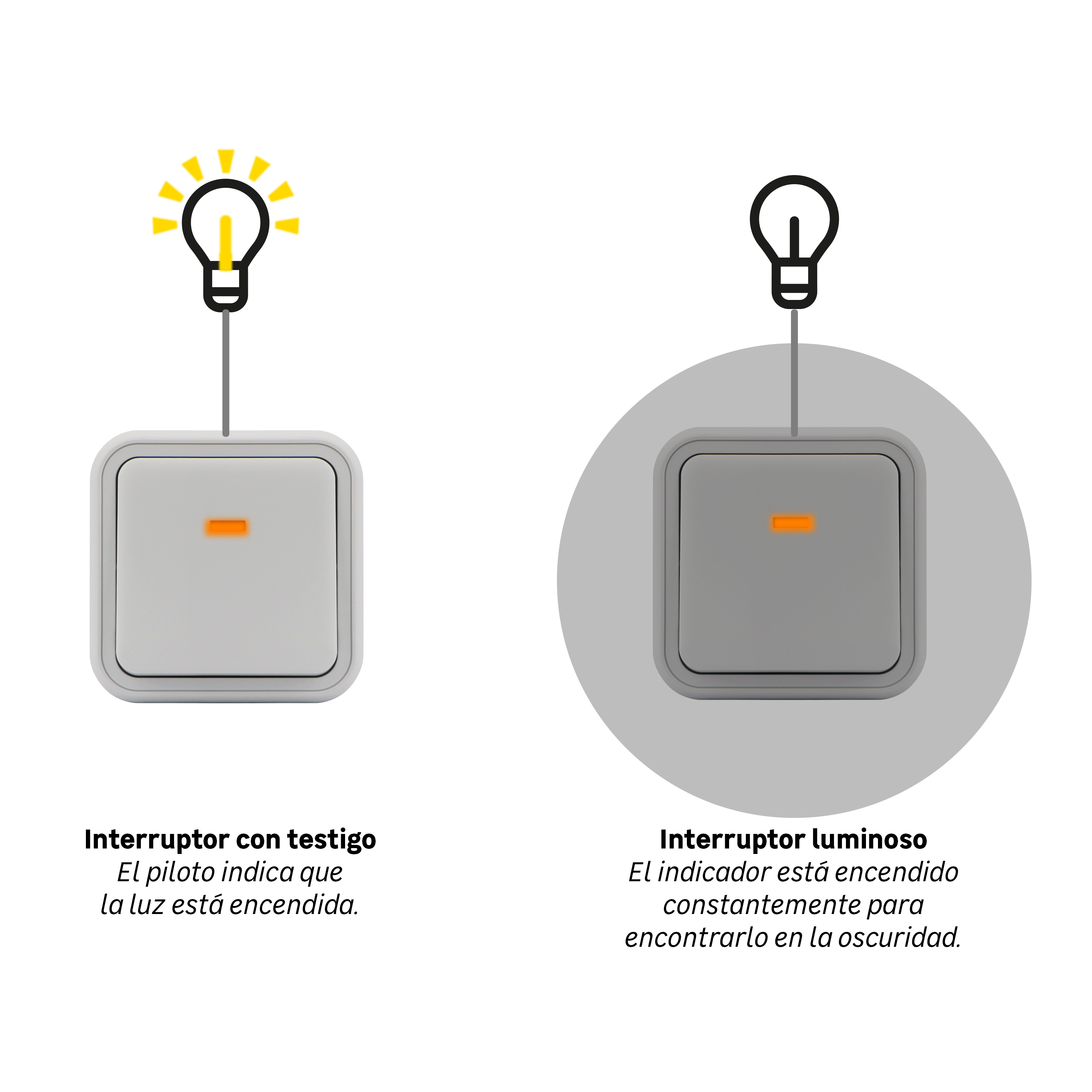 Interruptor con luz LEXMAN Trail IP55 color antracita | Leroy Merlin