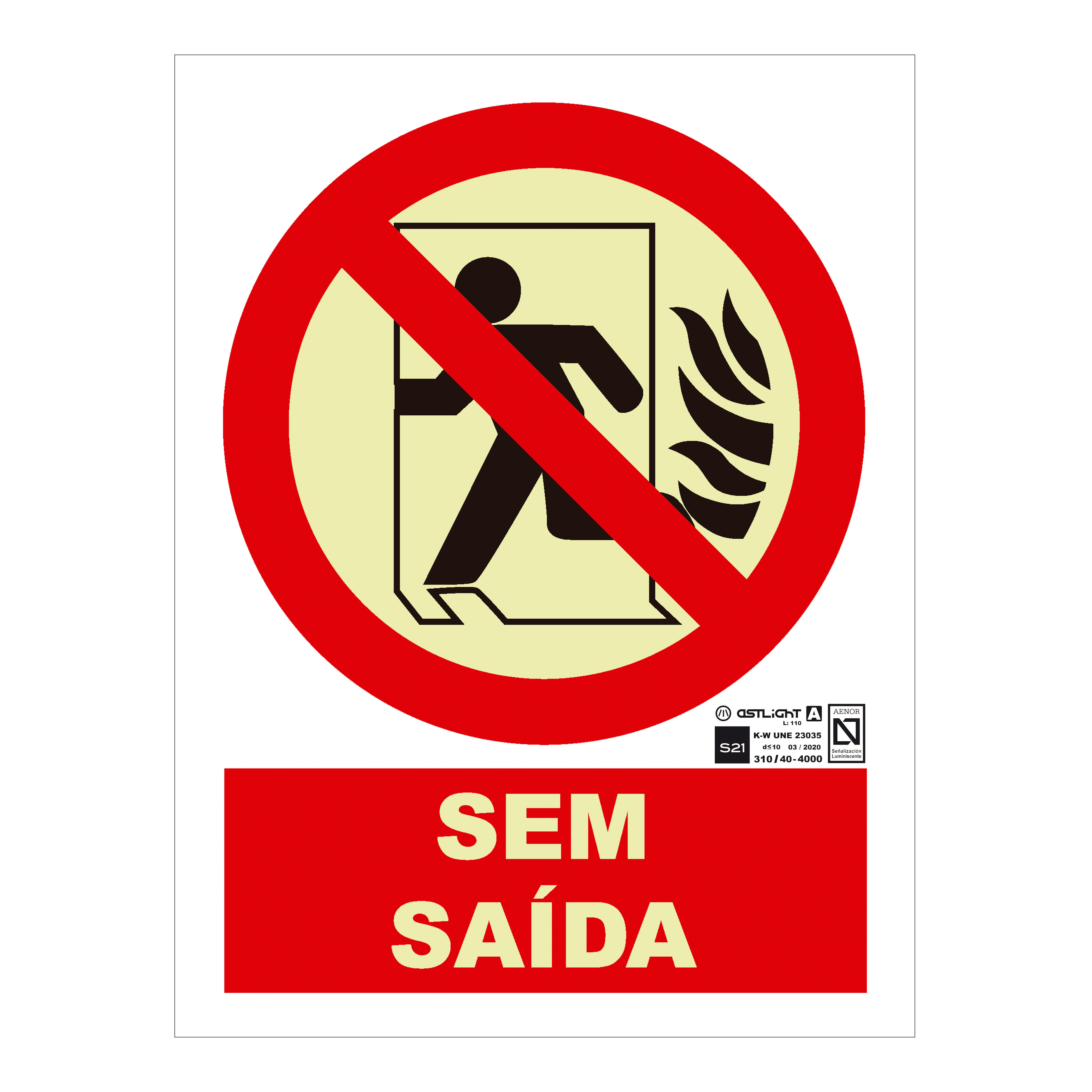 PLACA SEM SAÍDA 150x200mm | Obramat
