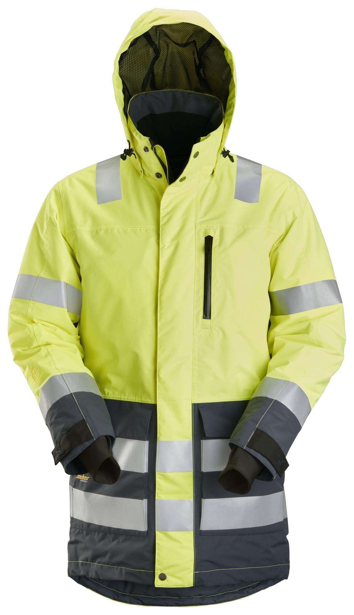 Parka Unisex SNICKERS AllroundWork HighVis - Amarillo/Gris - Talla 64 ...