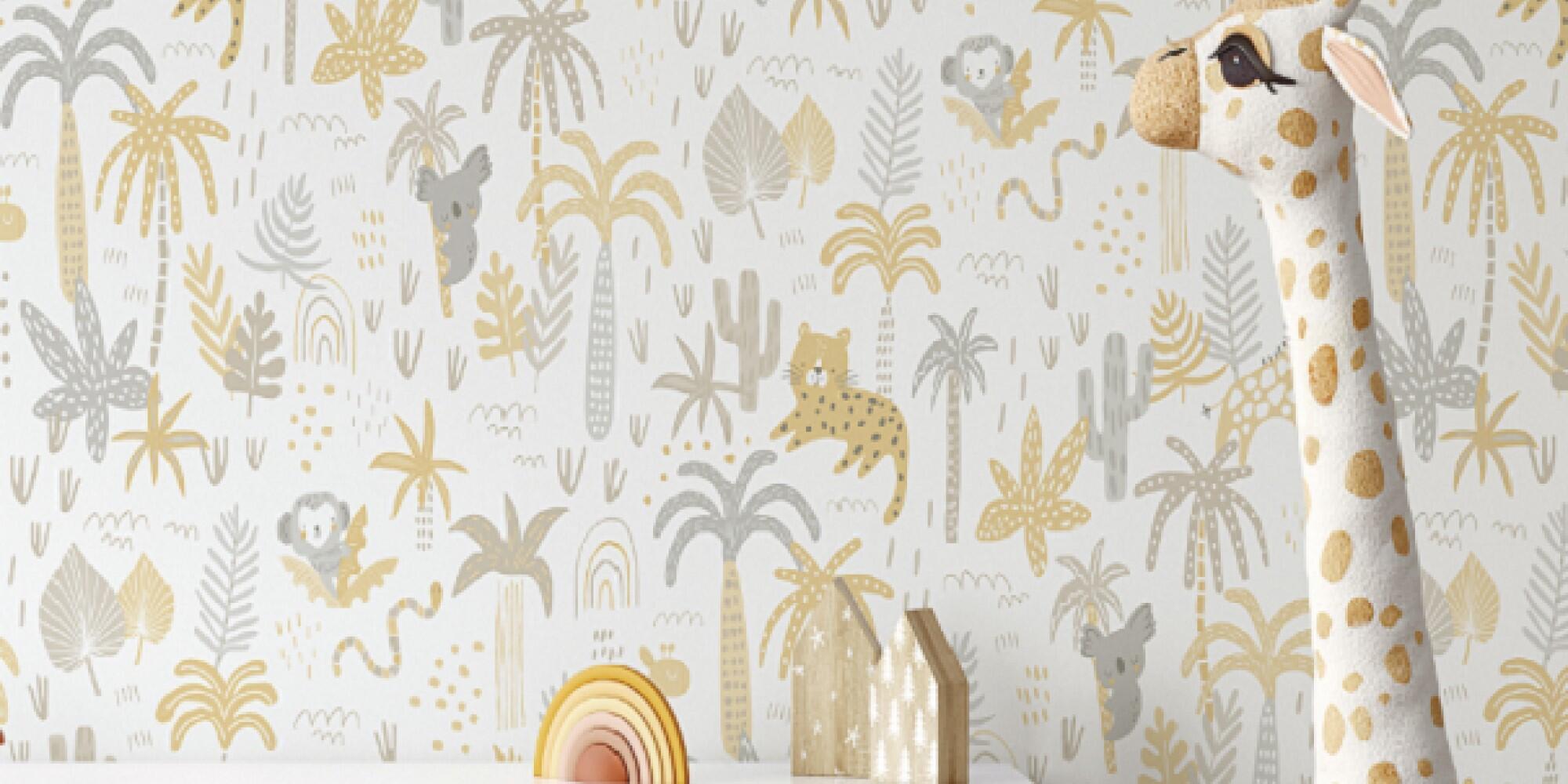 Papel pintado papel infantil Pippo Safari 045424 multicolor | Leroy Merlin