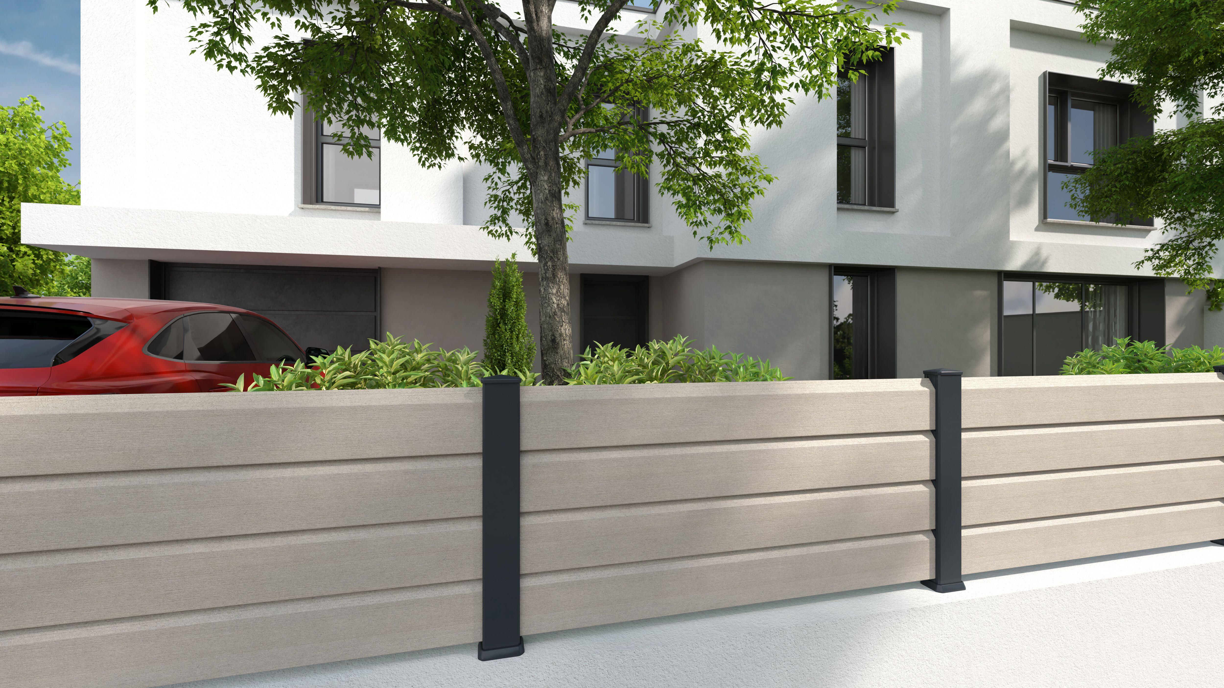 Poste base de PVC antracita CLEA | Leroy Merlin