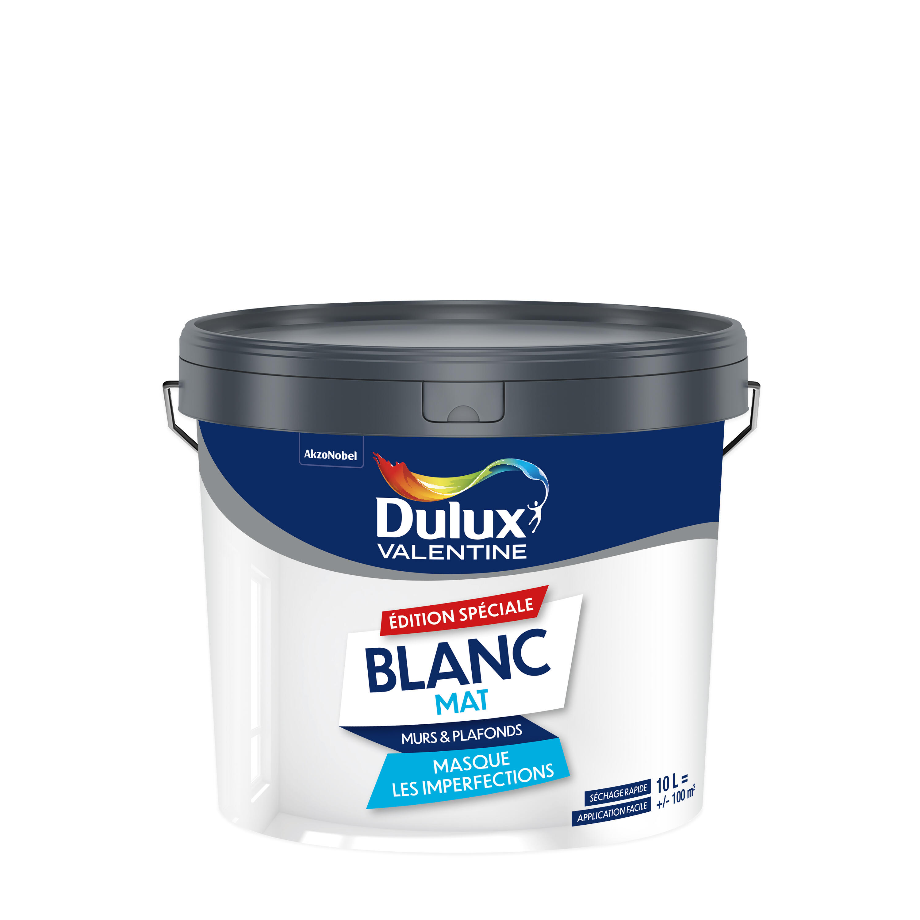 Peinture mur, plafond blanc mat DULUX VALENTINE Edition spéciale 10L ...