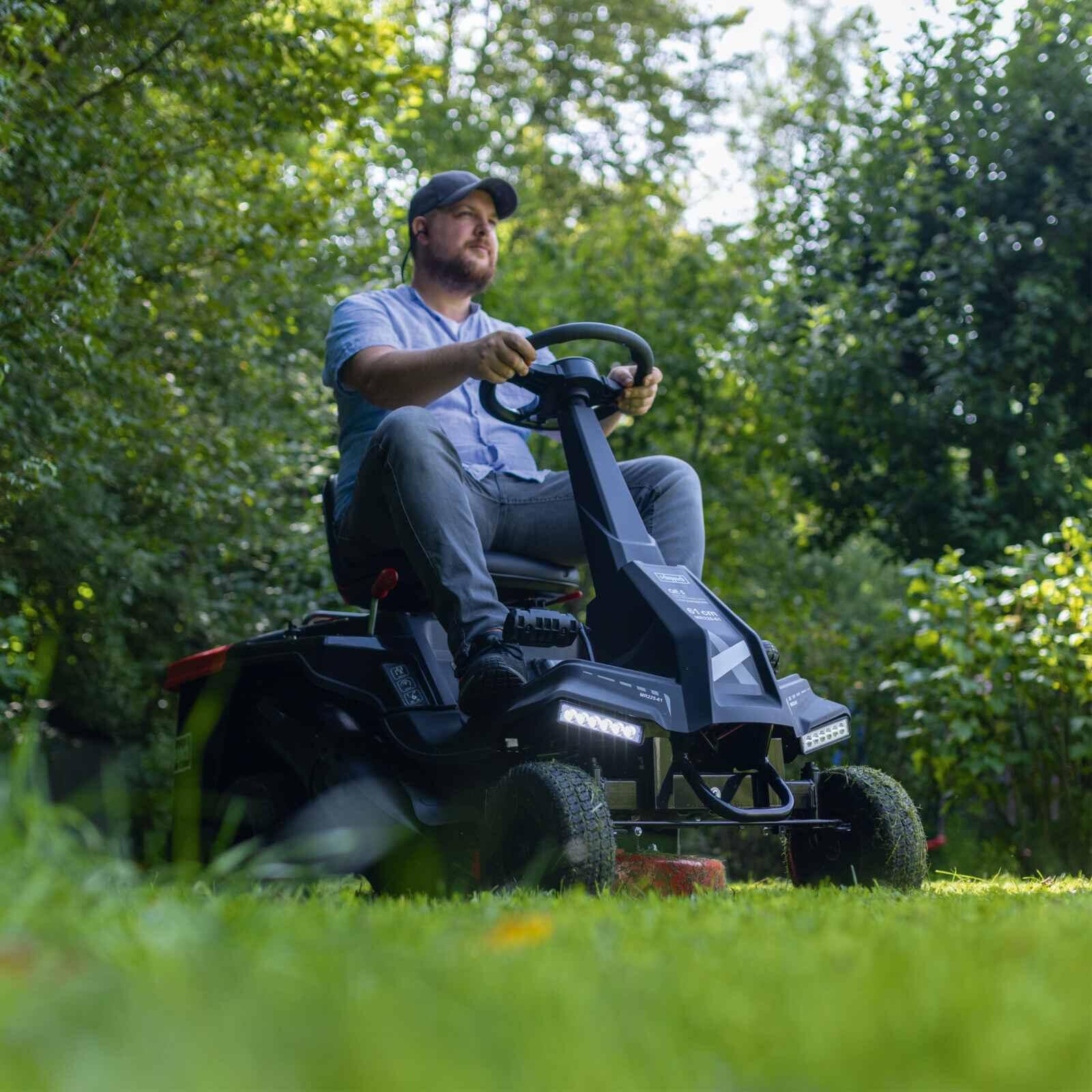 Tondeuse autoportée Rider thermique SCHEPPACH MR225-61, 224 cm³ l.61 cm ...