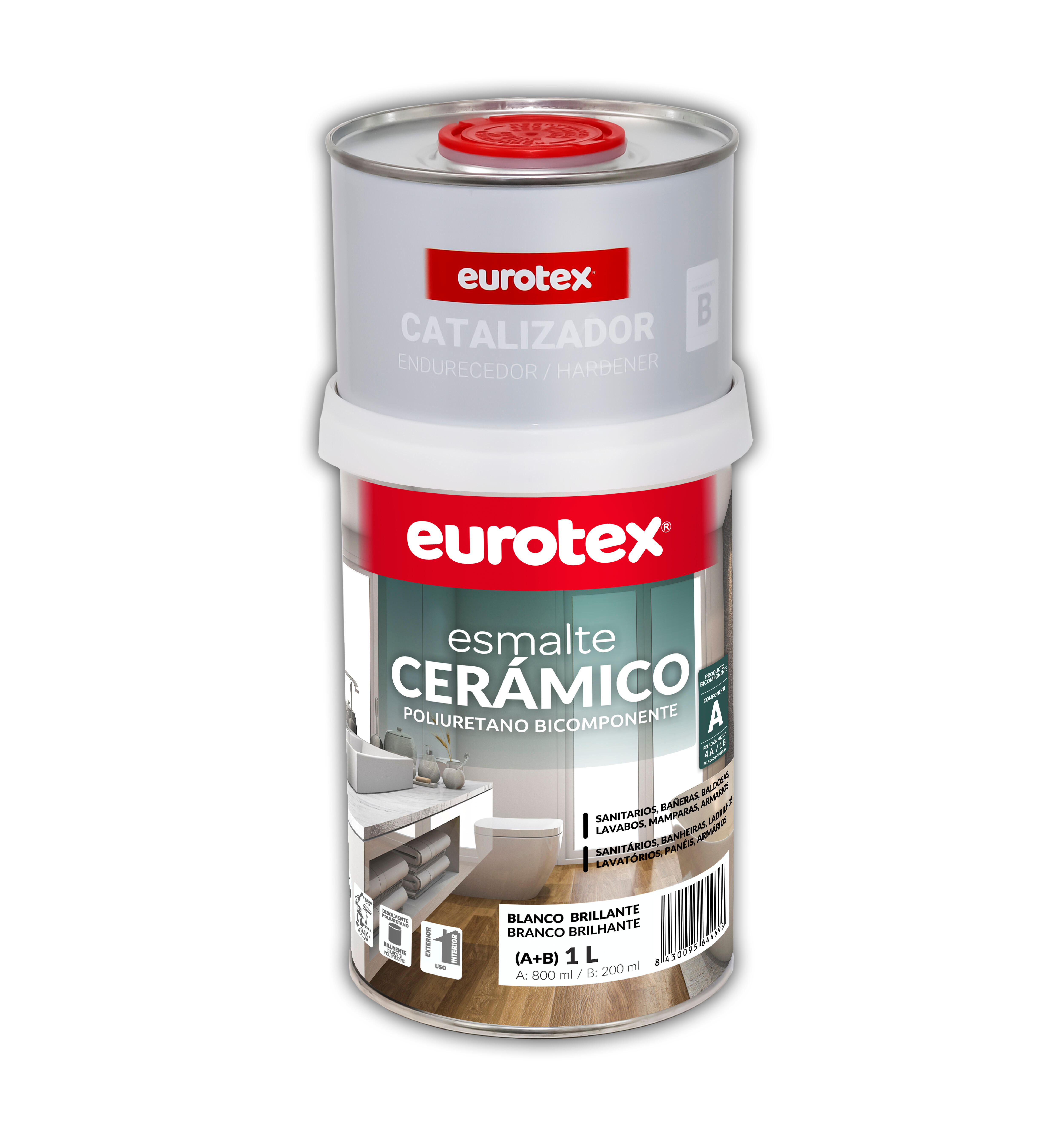 ESMALTE POLIURETANO CERMICO 2C EUROTEX 1L BLANCO | Obramat
