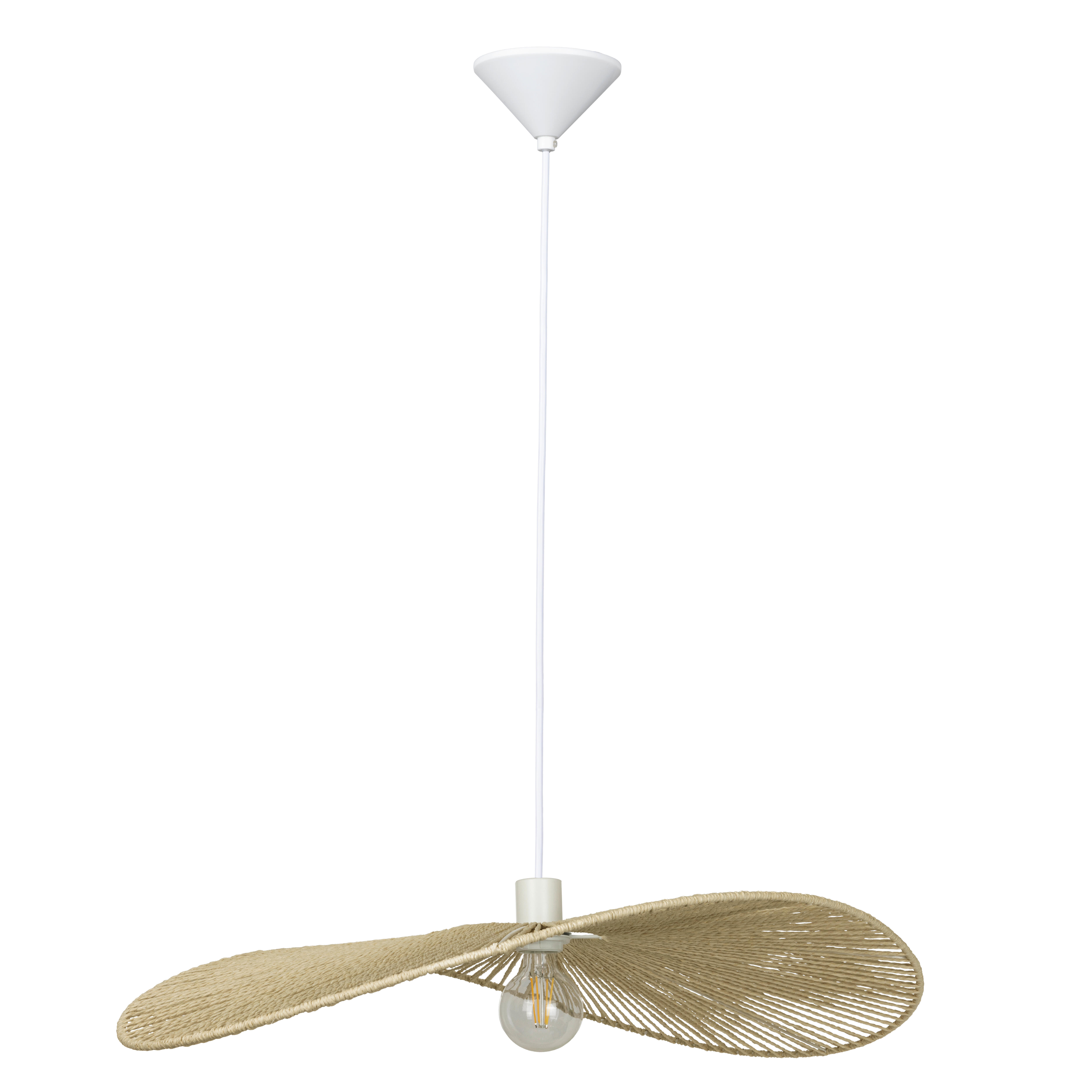 Suspension Siruela corde, crème, Diam.80 cm, E27 | Leroy Merlin