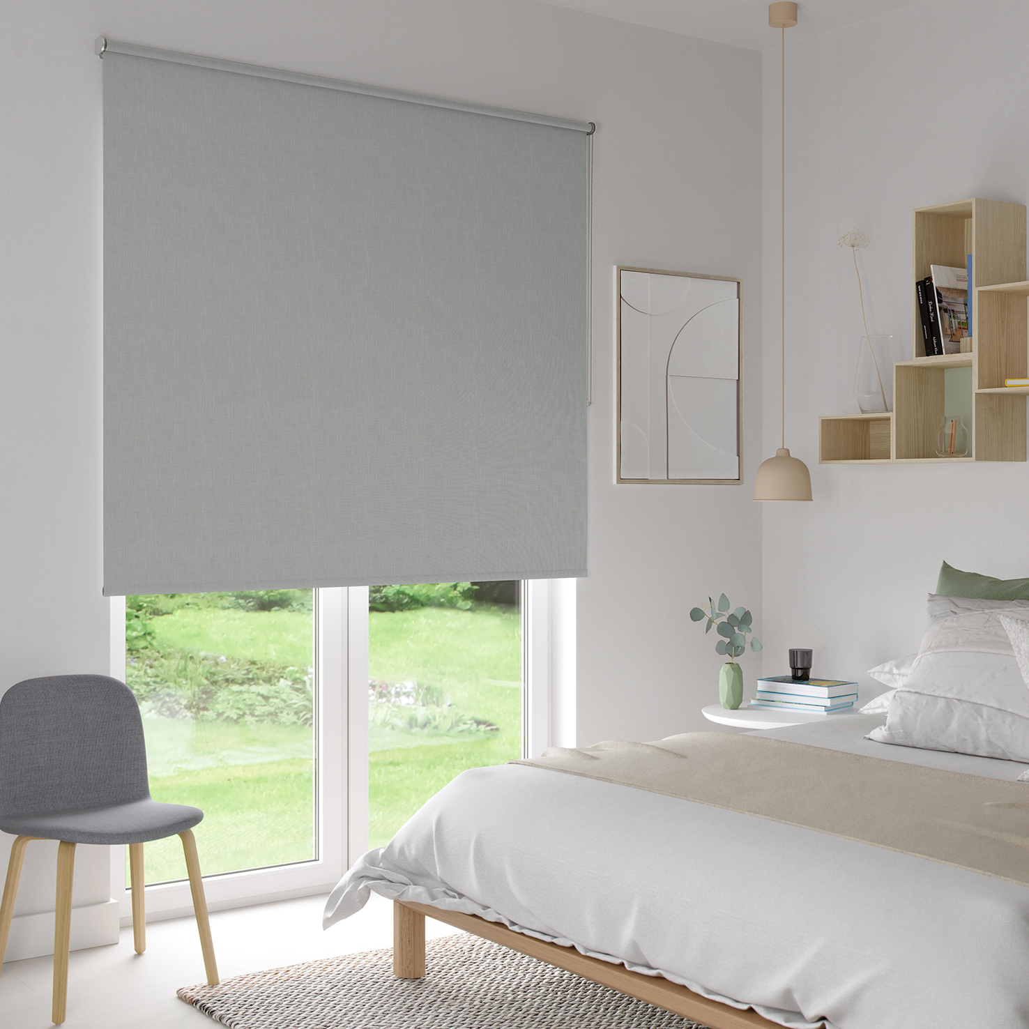 Store enrouleur occultant Malawi gris granit, l.200 x H.250 cm, INSPIRE ...
