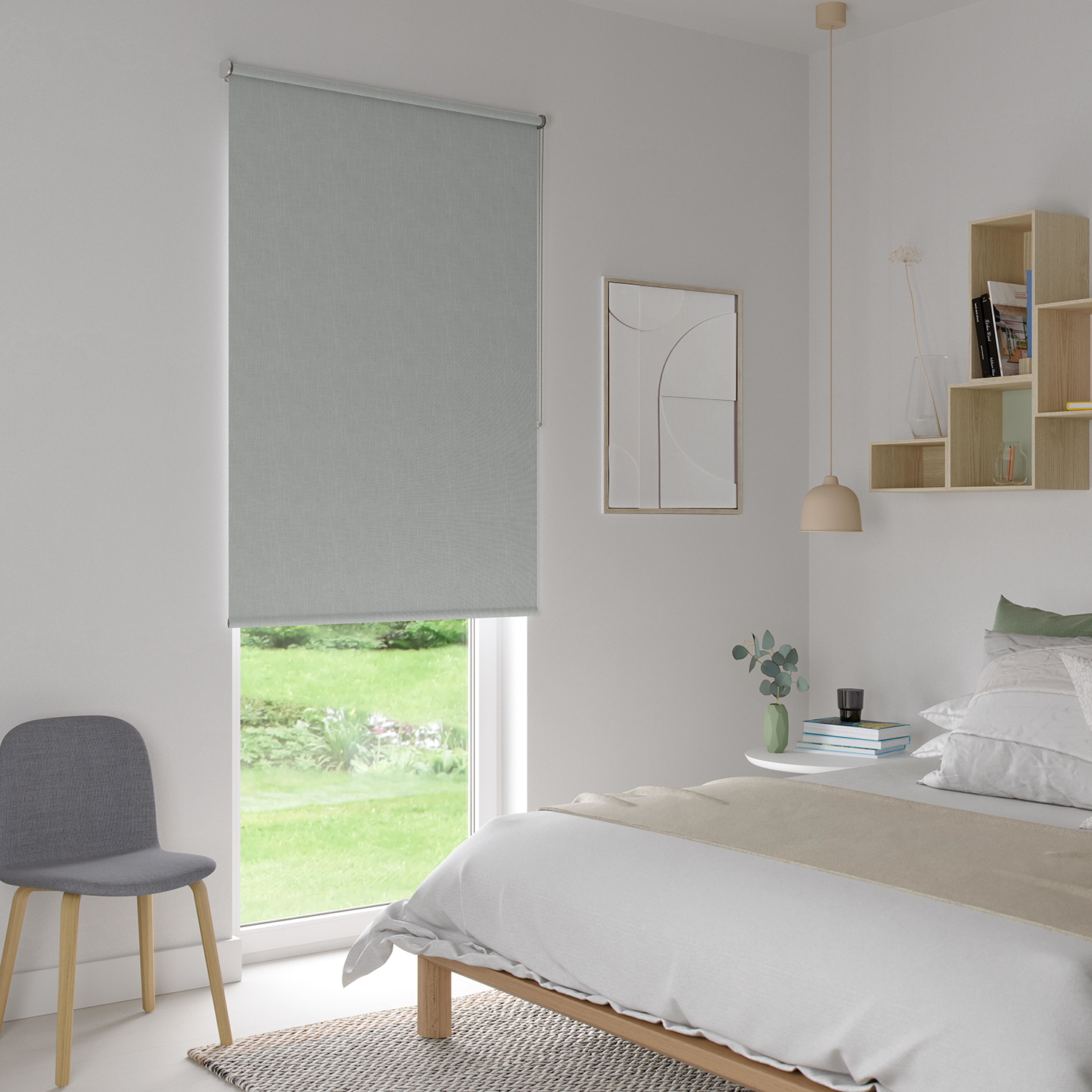 Estor enrollable opaco Malawi gris INSPIRE de 55x190cm | Leroy Merlin