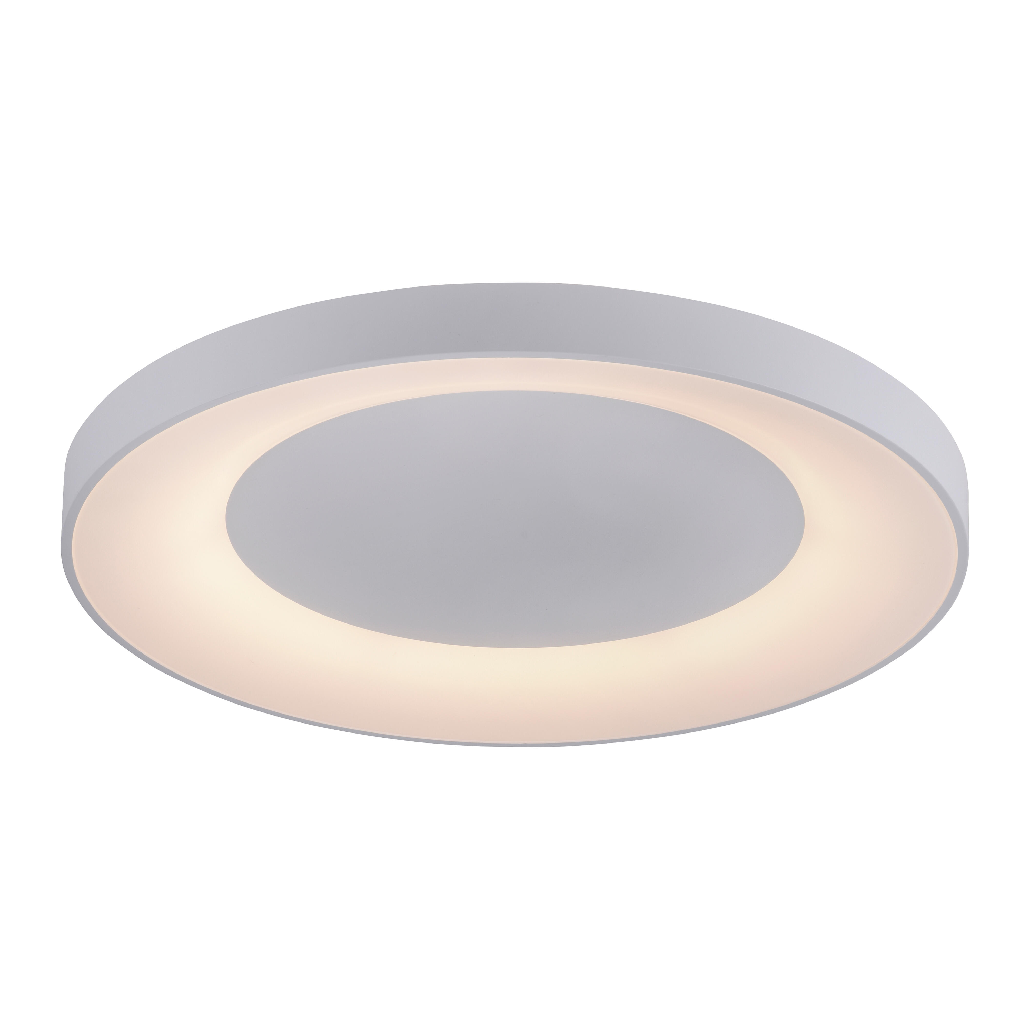Plafón LED redondo blanco pantalla acrílica 6600 lm color luz de cálida ...