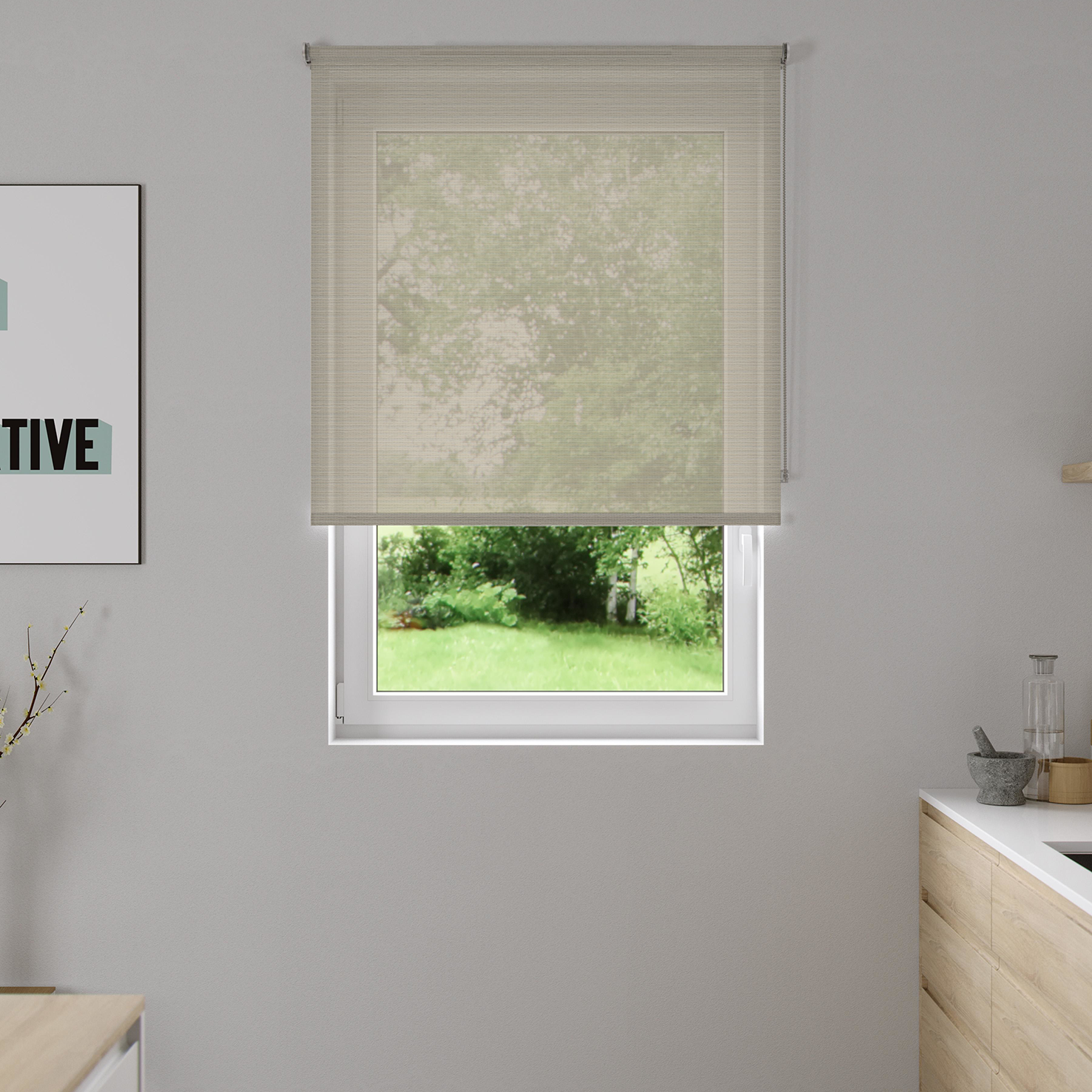 Estor enrollable translúcido Rimo beige INSPIRE de 55x190cm | Leroy Merlin