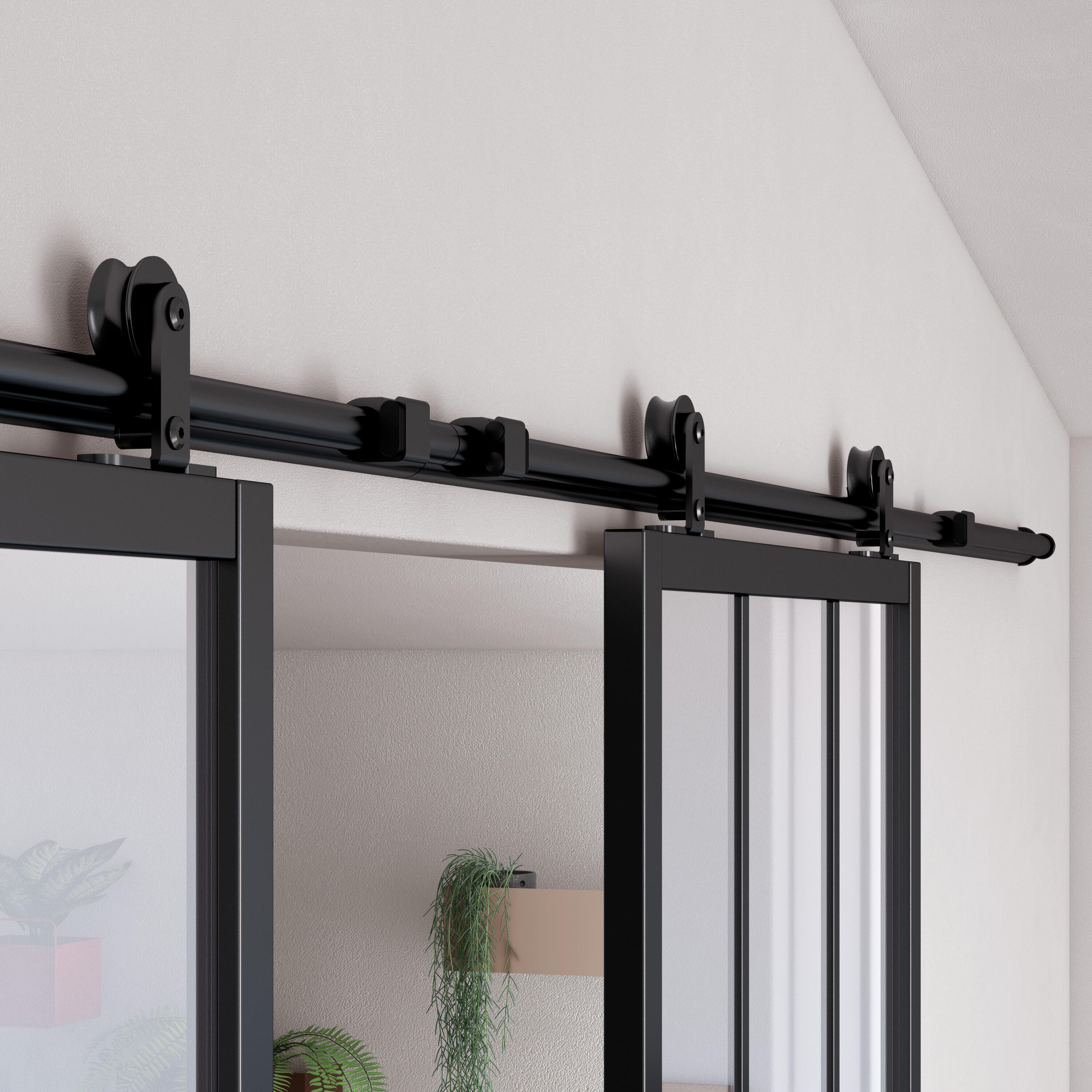 Connecteur rail Loft pour double porte | Leroy Merlin