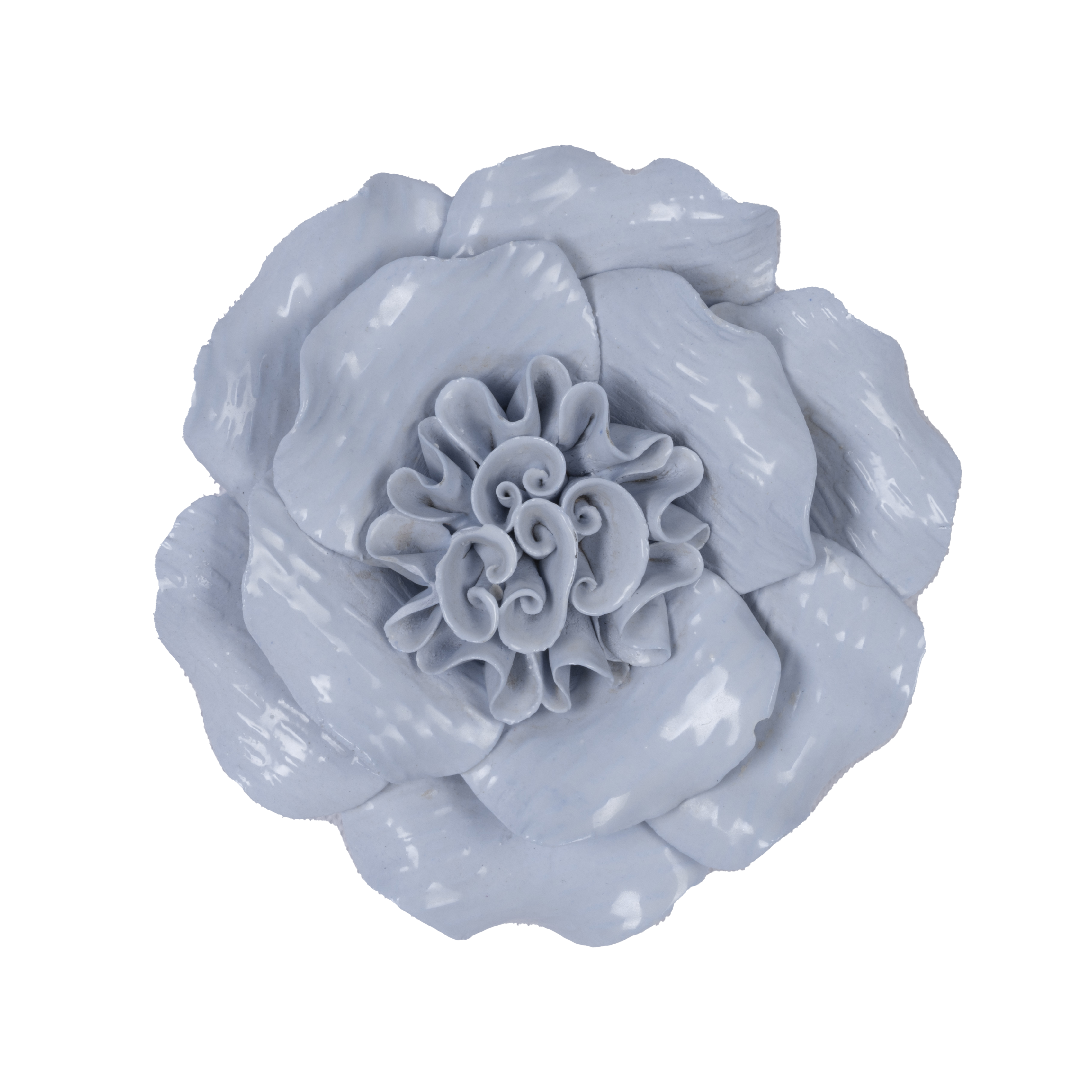 Objet décoratif Fleur, bleu H.14 x l.14 cm | Leroy Merlin