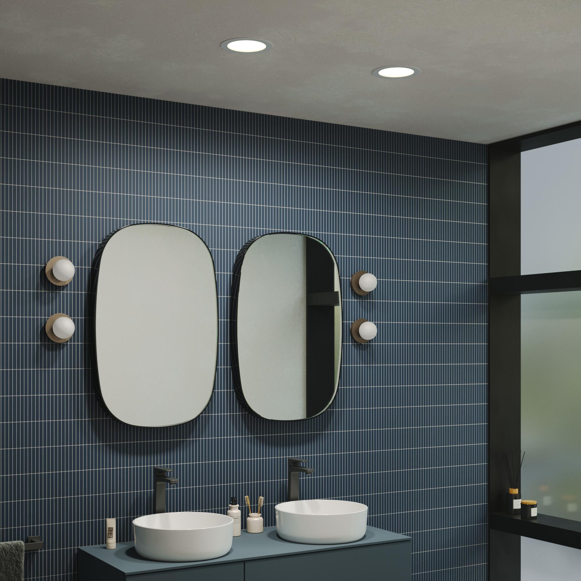 Foco downlight INSPIRE LED redondo blanco 2600 lm color luz regulable ...