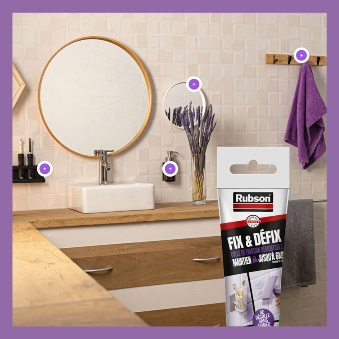 Colle de fixation pâte MS polymère Fix & défix RUBSON, 44 g transparent ...