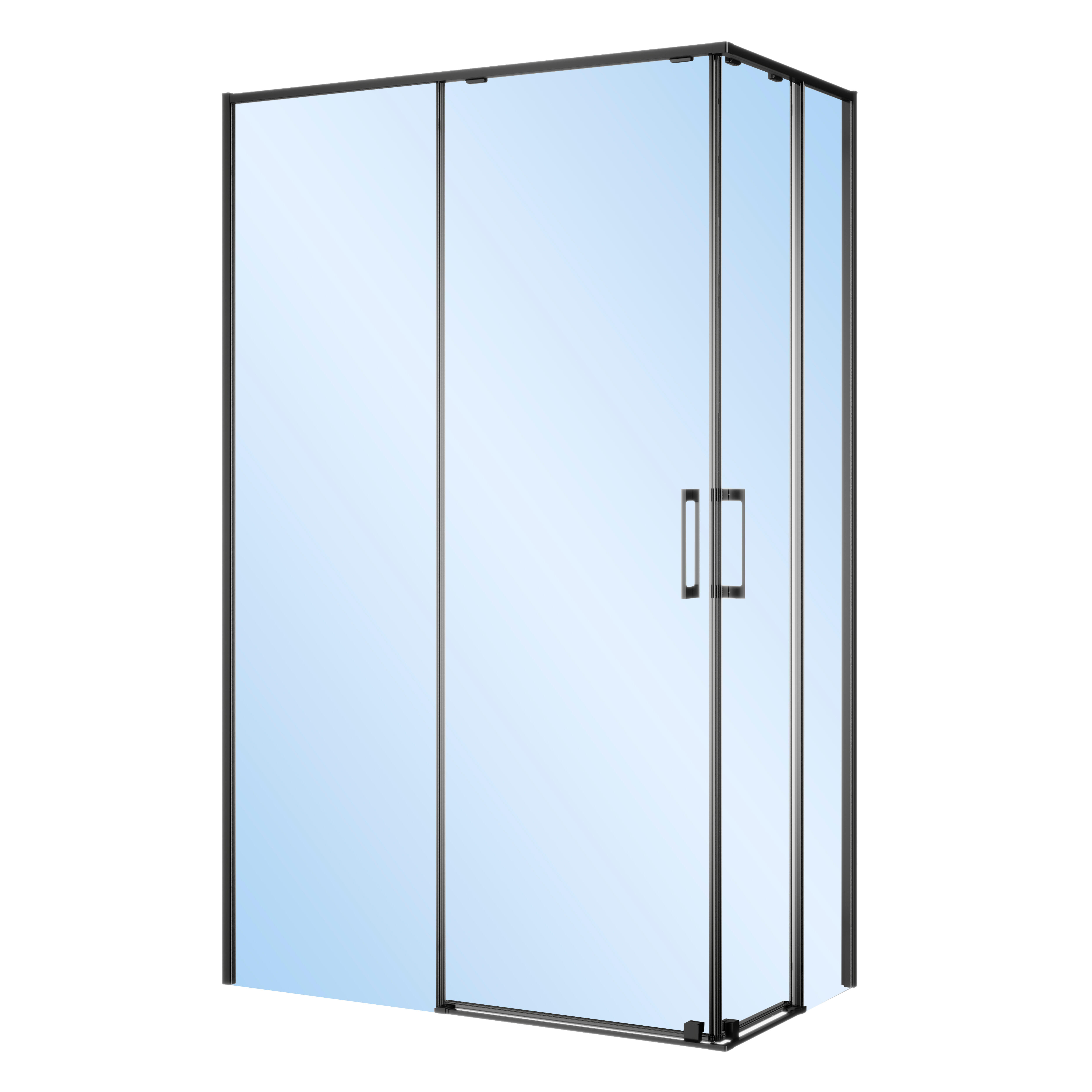 CABINE DE DUCHE RETANGULAR INCA SLIM 80x120 cm PRETO TEKA | Obramat