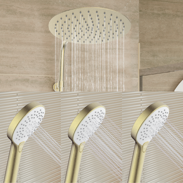 Colonne de douche thermostatique SENSEA, Icone, Or | Leroy Merlin