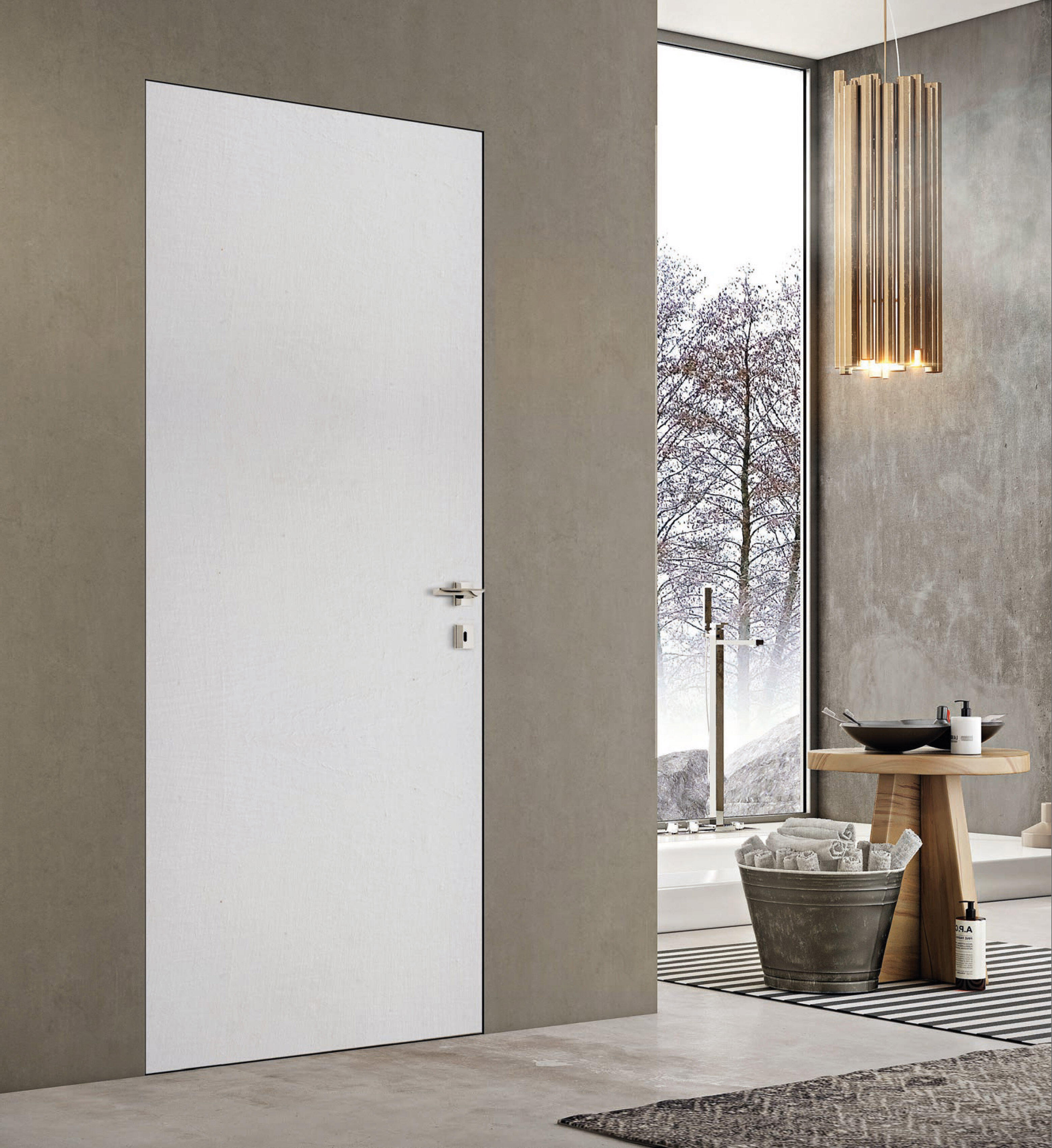 Porta filomuro battente Baku bianco L 70 x H 210 cm sinistra | Leroy Merlin
