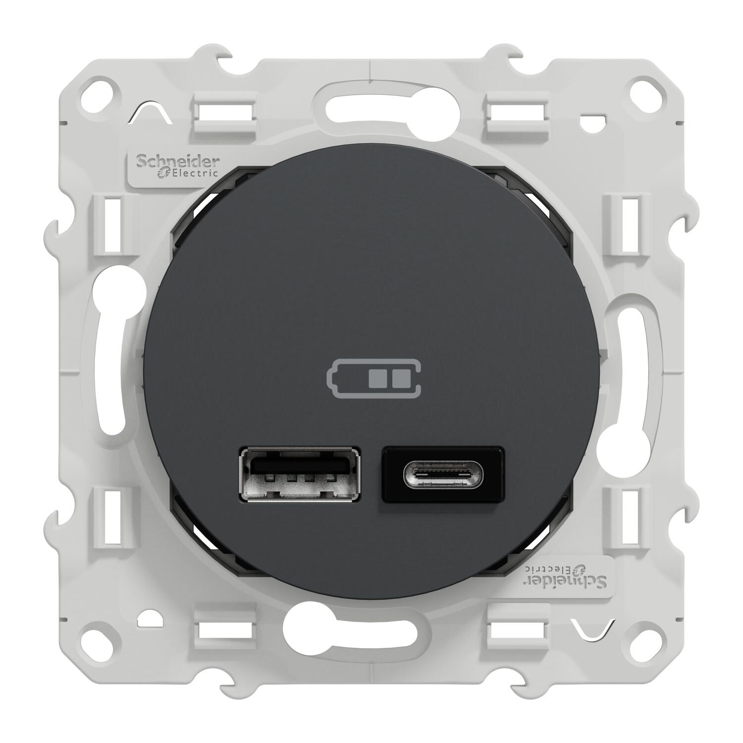 Double prise USB A+C ODACE - SCHNEIDER ELECTRIC | Bricoman
