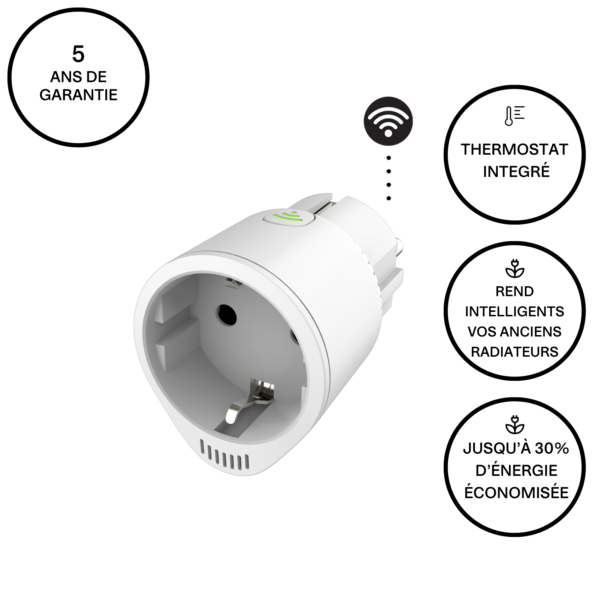 Prise connectée pour radiateur bain d'huile MILL Smart Thermo Control ...