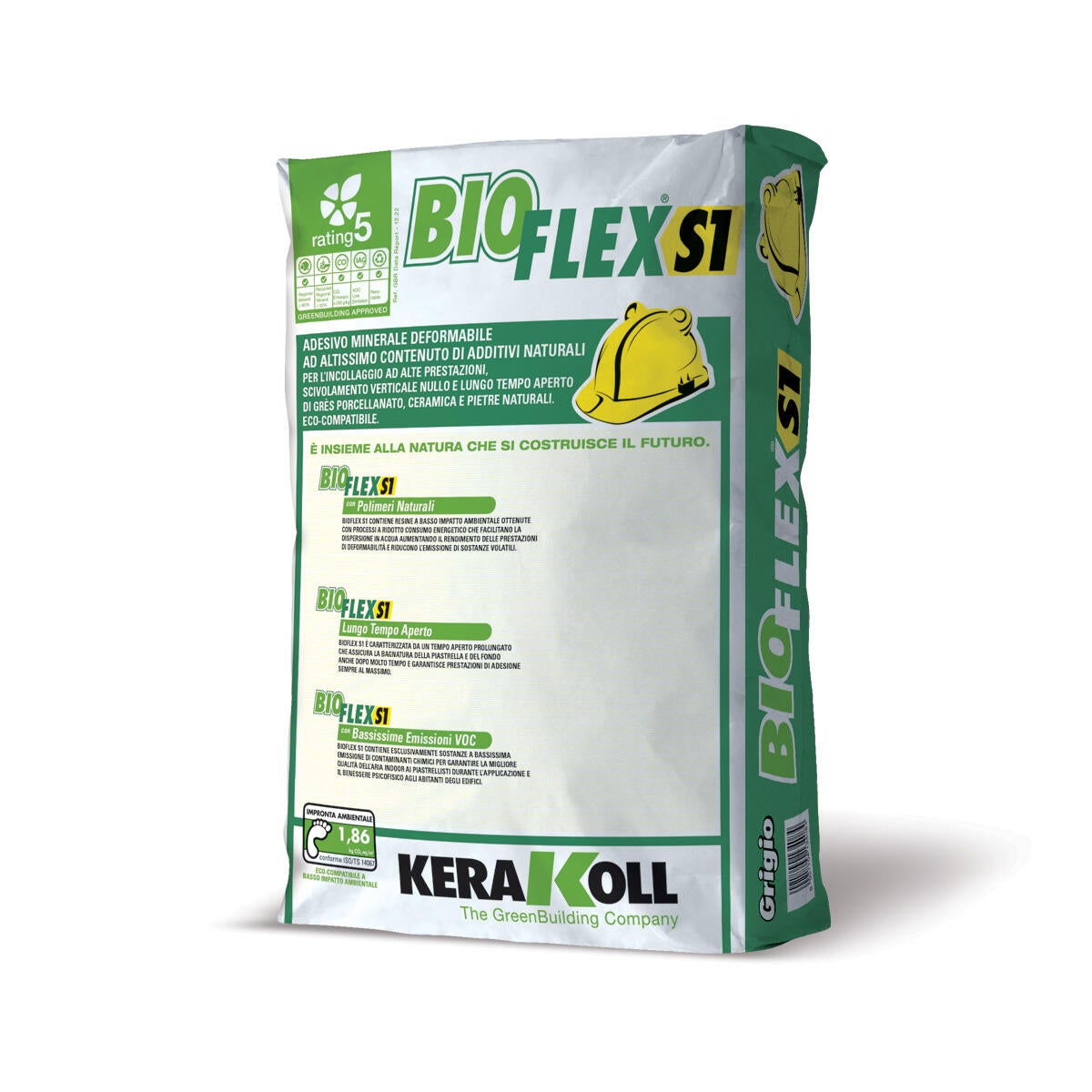 Colla in polvere BIOFLEX S1 GRIGIO 25KG KERAKOLL 25 kg grigio C2TES1 ...
