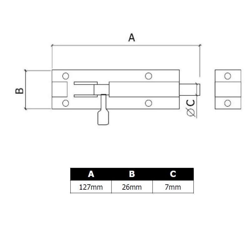 FECHO CULATRA 5/16X5" PRETO 2un | Obramat