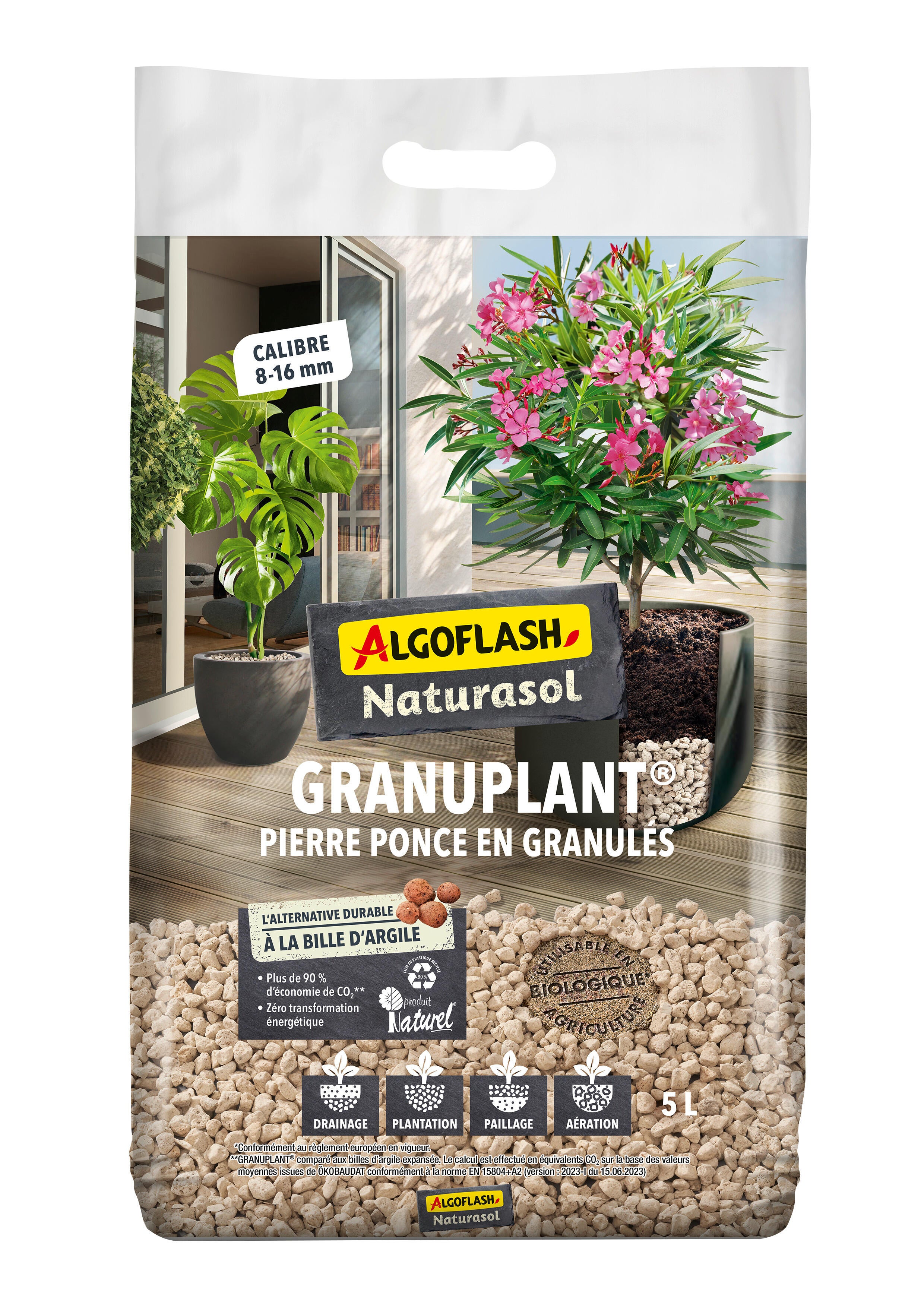 Paillage minéral pierre ponce, 5L | Leroy Merlin