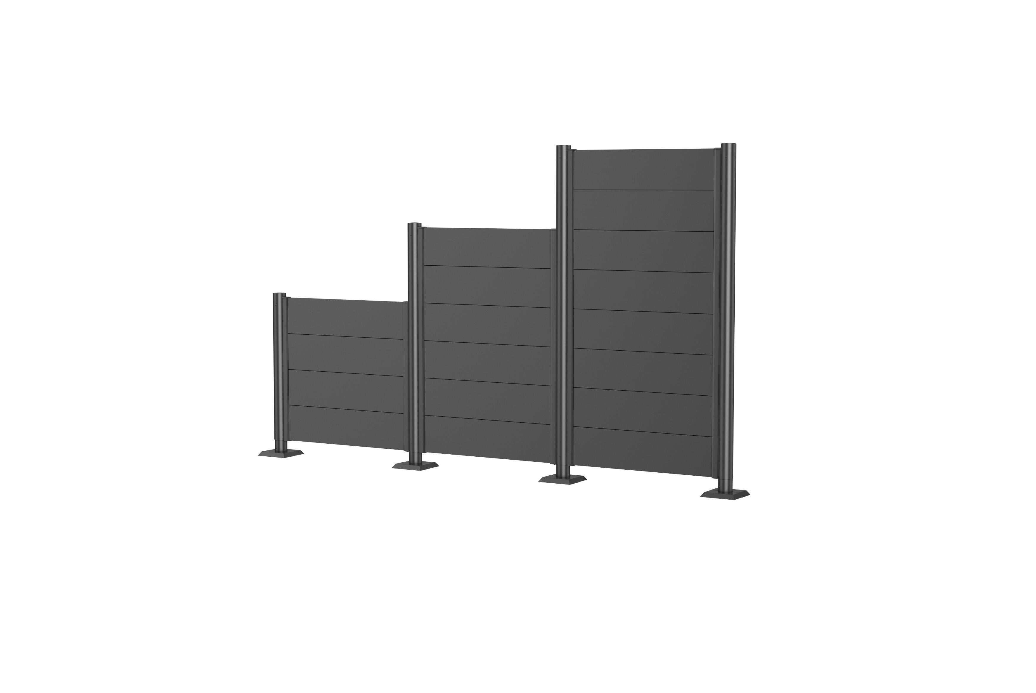 Panel translúcido de acero gris oscuro 96x182cm | Leroy Merlin