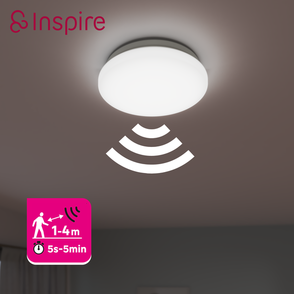 Plafoniera LED Moon Ø 25 cm bianco IP21 bianco naturale, 1450 lumen ...