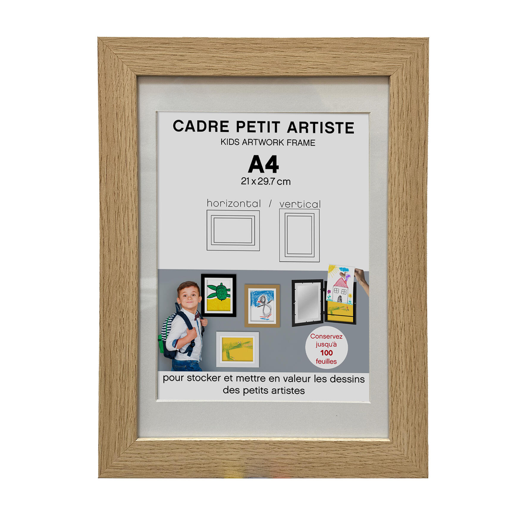 Cadre Doodle, H.29 x l.21 cm chêne, ARIANE | Leroy Merlin