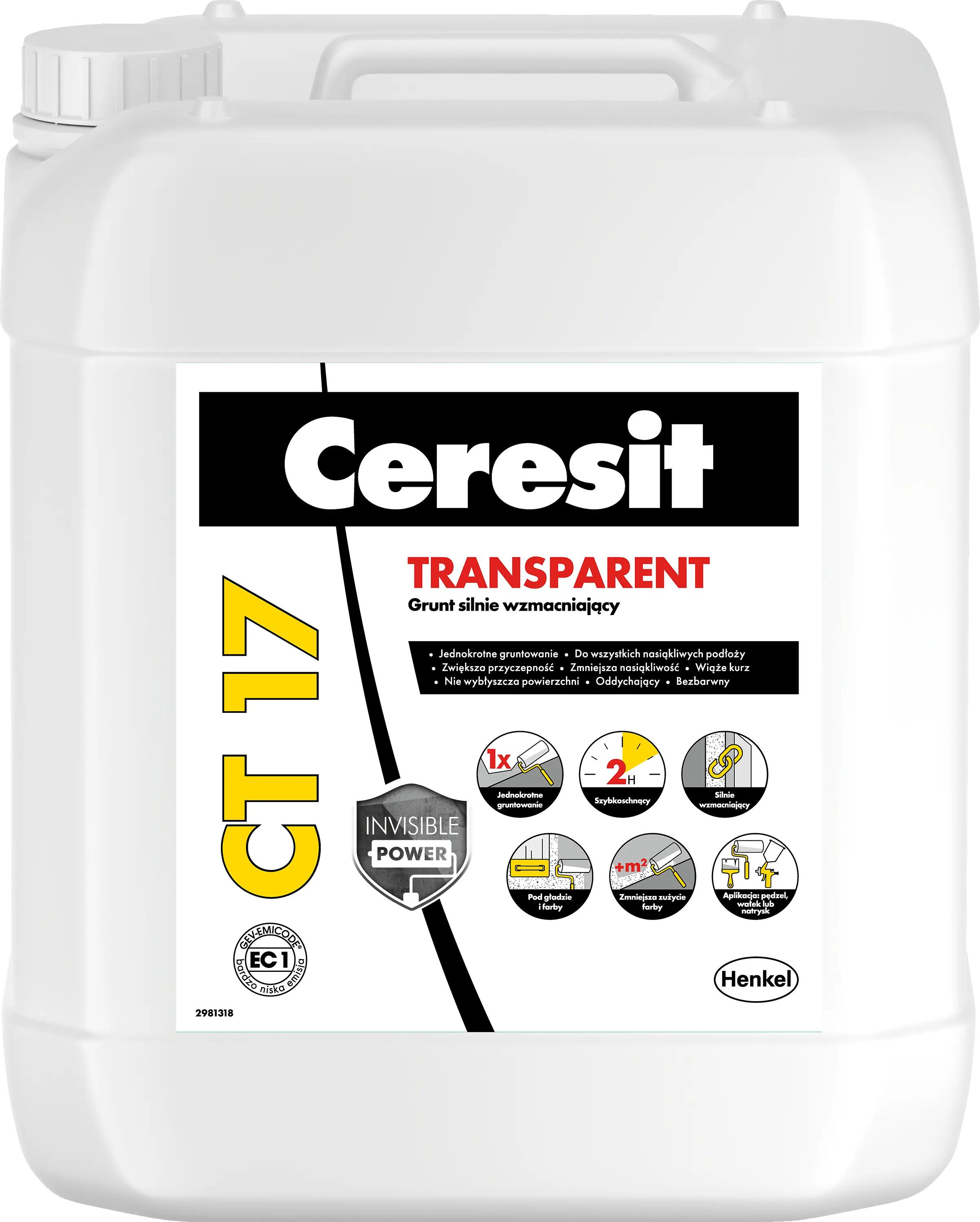 Grunt transparent CT17 5l Ceresit - Leroy Merlin