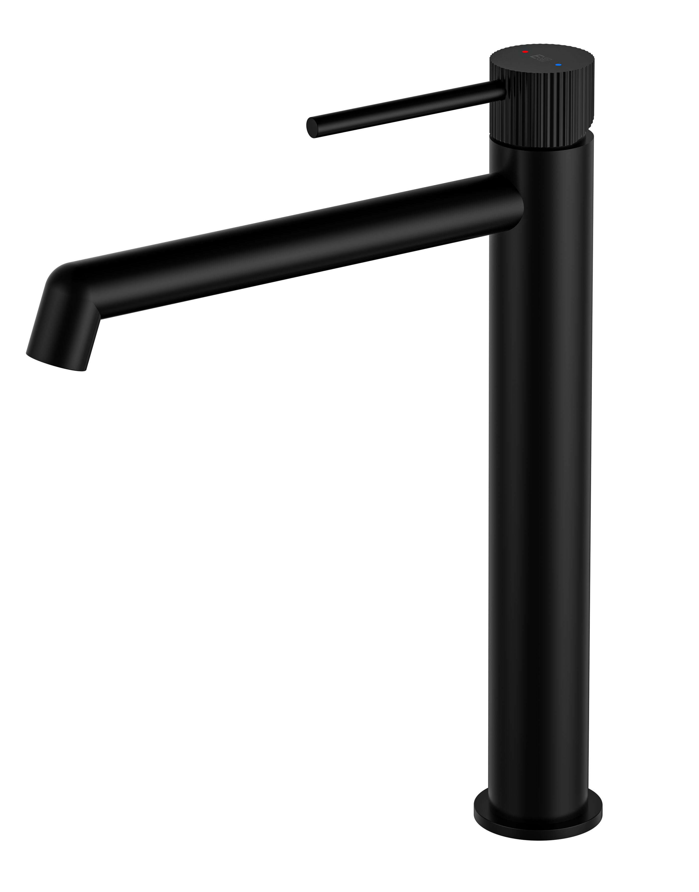 Grifo de lavabo ESSEBAGNO Esseline monomando caño alto negro mate. Antical. Acero inoxidable ...