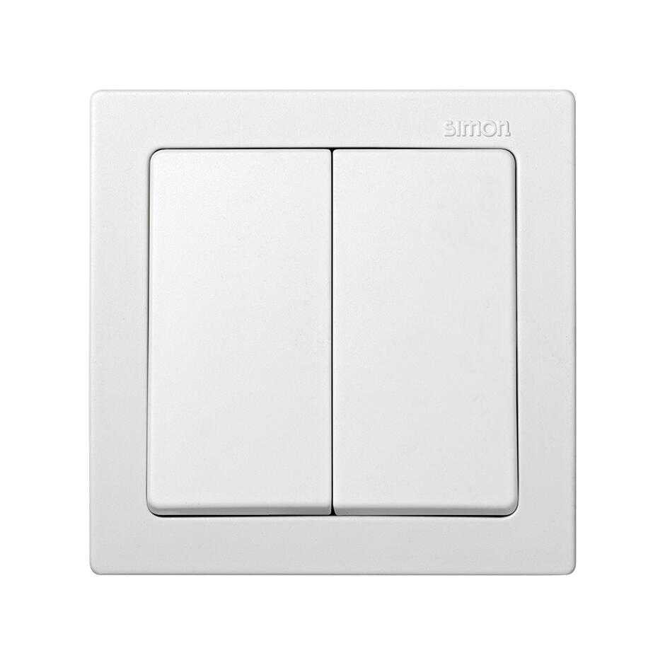 Doble conmutador SIMON 73 blanco | Leroy Merlin