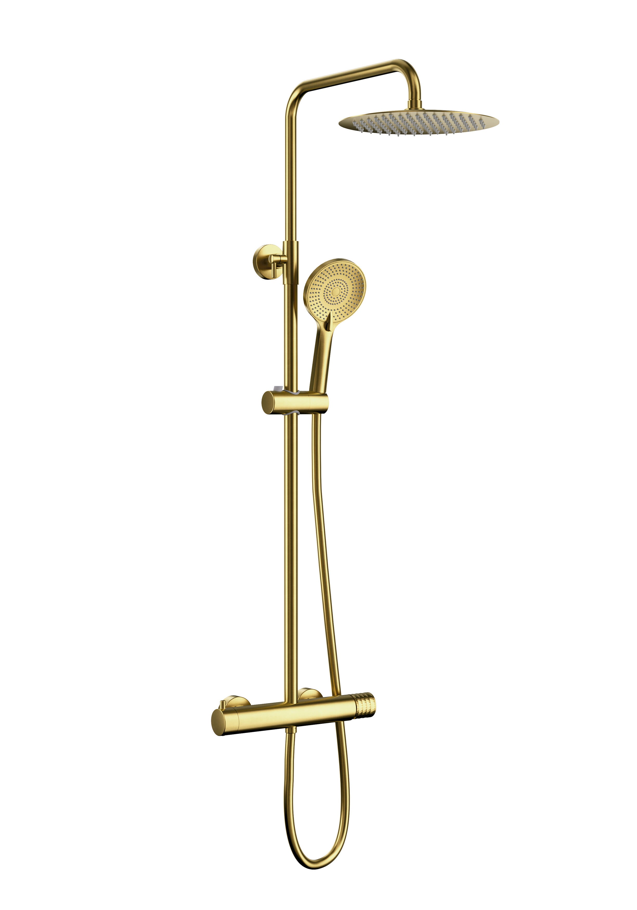 Columna de ducha monomando GME Diamond amarillo/dorado cepillado, pvd ...