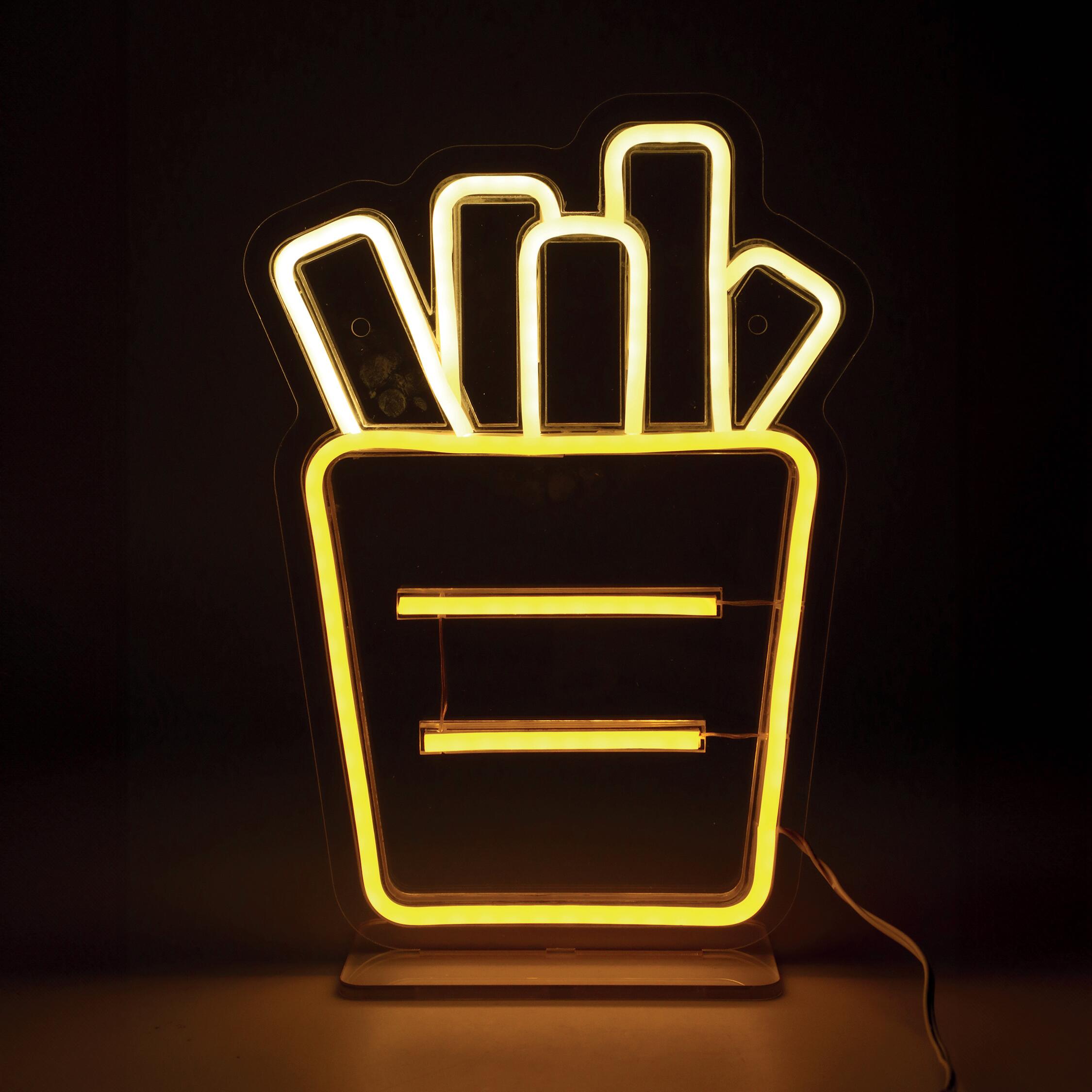Néon LED, pvc blanc, Cornet de frites, SEYNAVE | Leroy Merlin