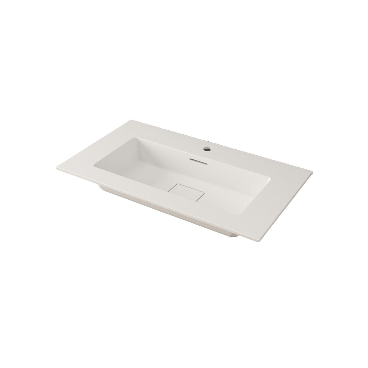 Lavabo a incasso rettangolare vasca centrale DOMINO H 1 x P 46 cm in ...