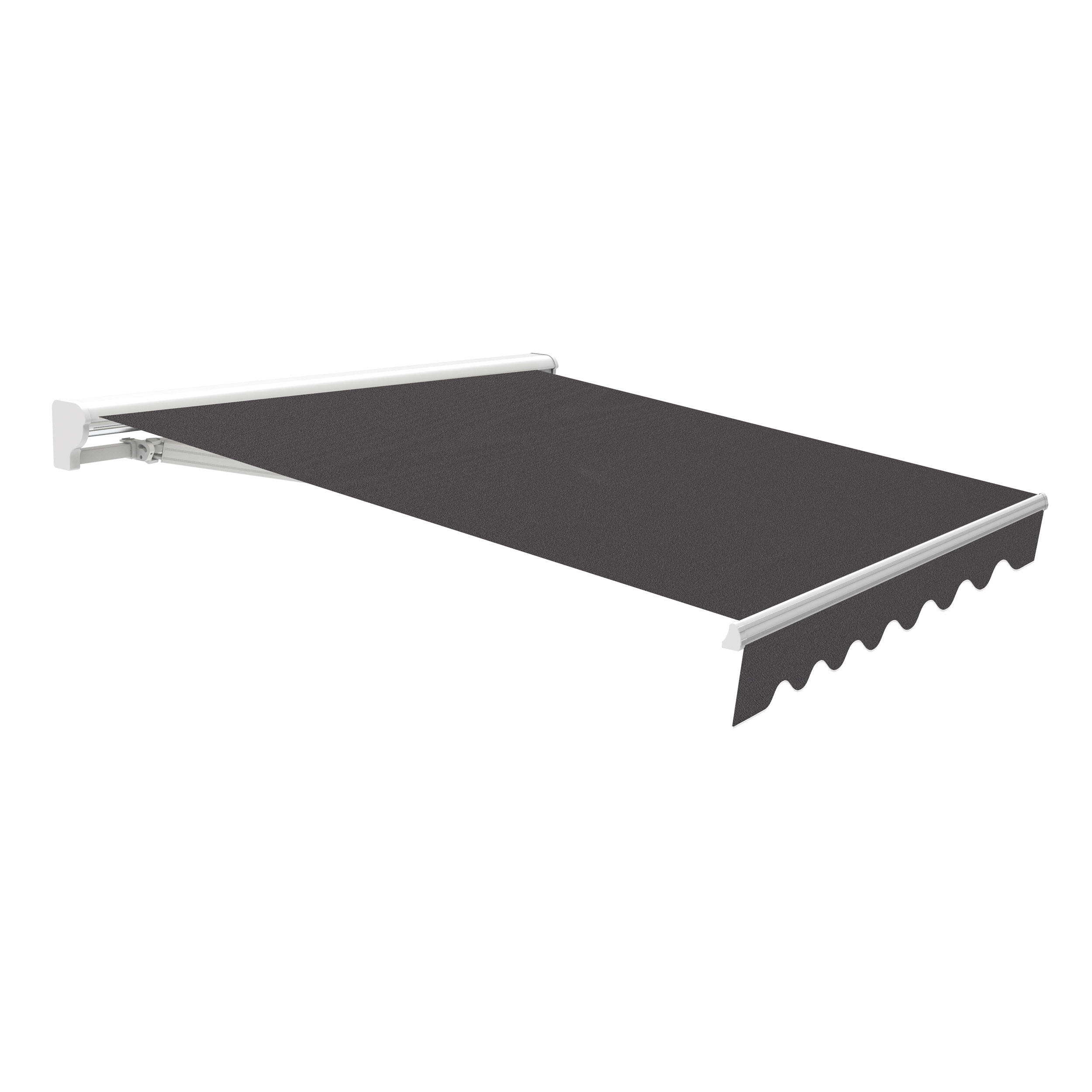 Toldo brazo extensible terraza Kronos semicofre manual blanco tela gris ...