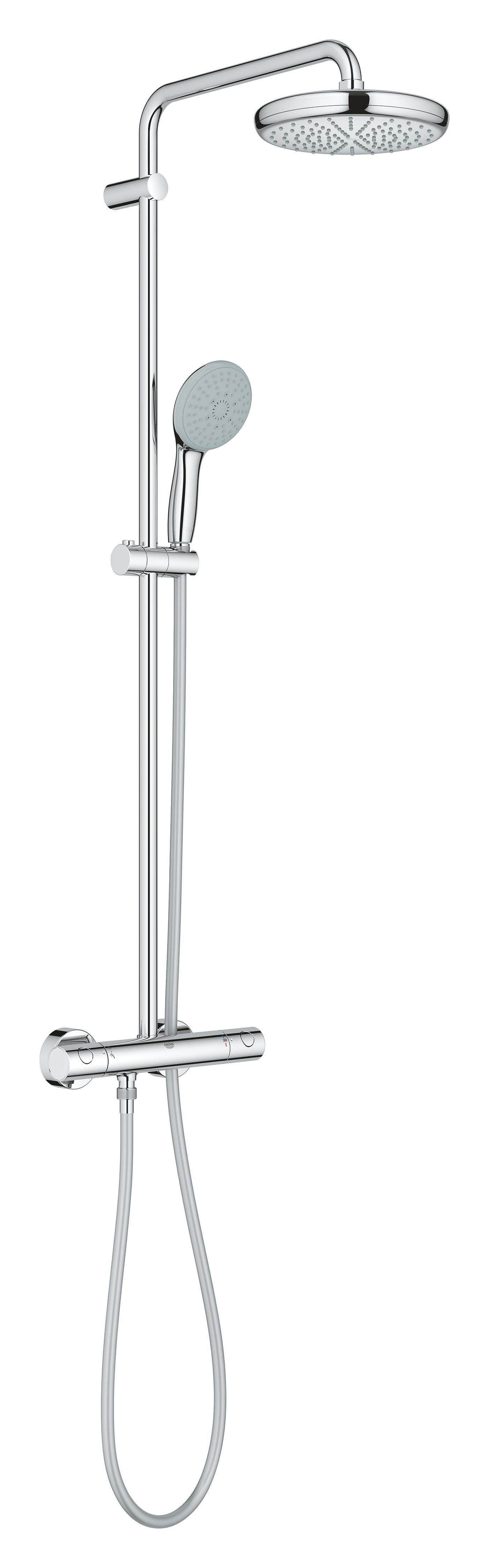 Colonne de douche thermostatique chrome, Vitalio Start Clova, GROHE ...
