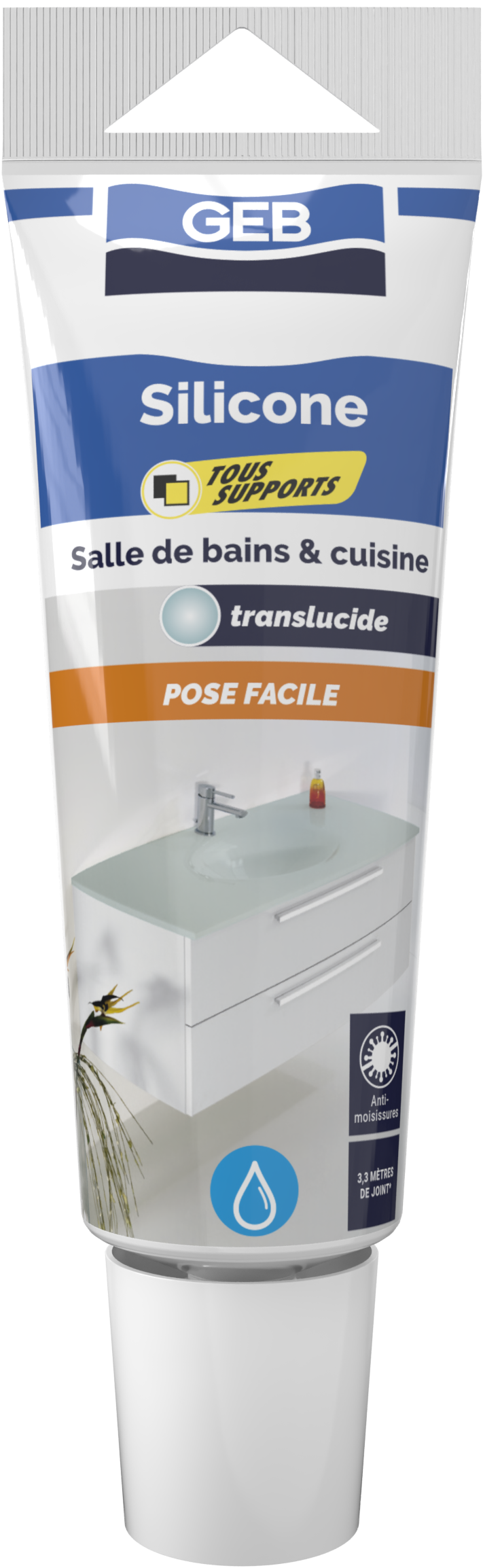 Silicone d'étanchéité 590610 GEB, translucide, 100 ml | Leroy Merlin