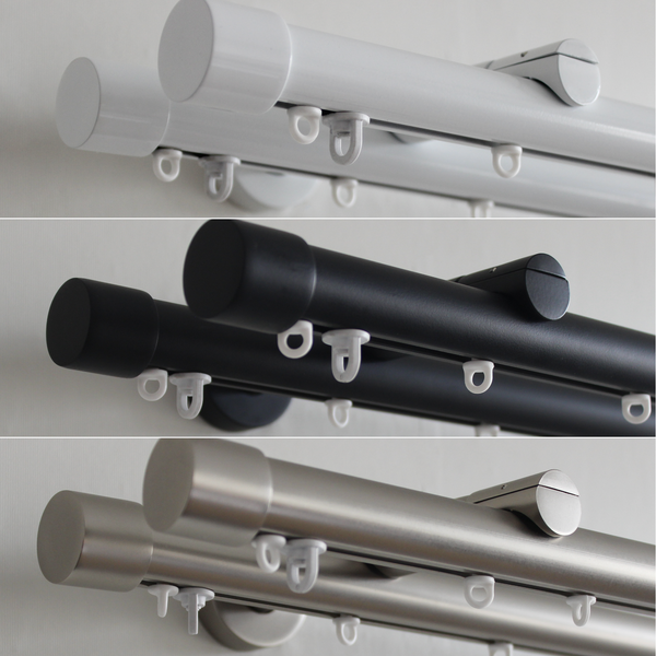 Support pour rail à rideaux Burny aluminium blanc, L.16.7 cm | Leroy Merlin