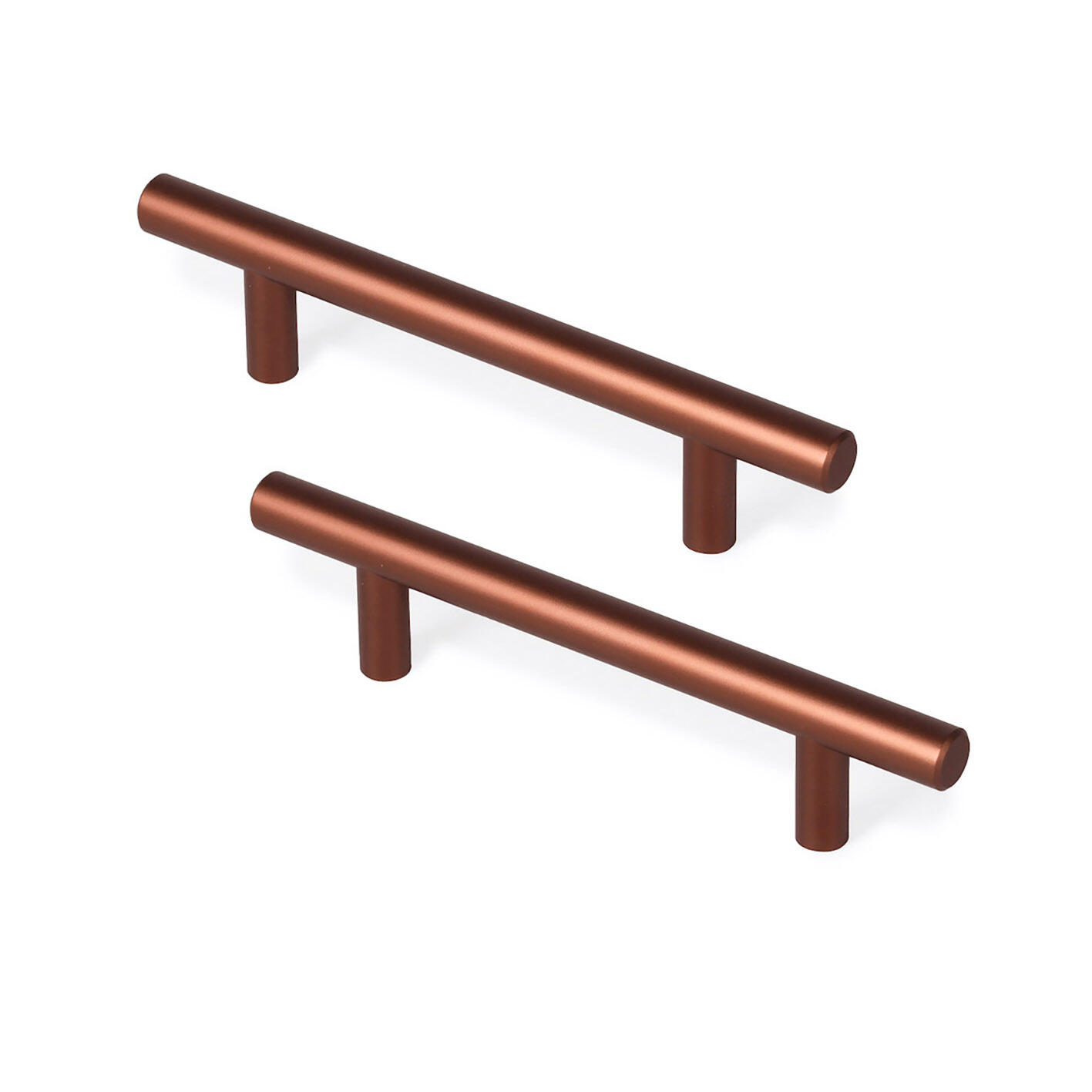 2 poignées de meuble Sara, acier cuivré bronzé, entraxe 96 mm | Leroy ...